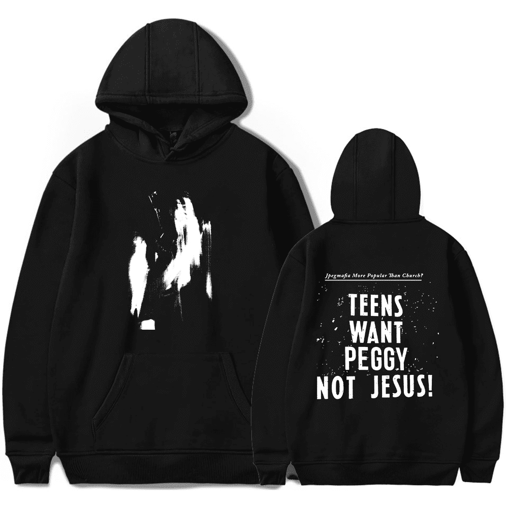 Jpegmafia Merch Hoodie Teens Want Peggy Not Jesus Album Hoodies Hip Hop ...
