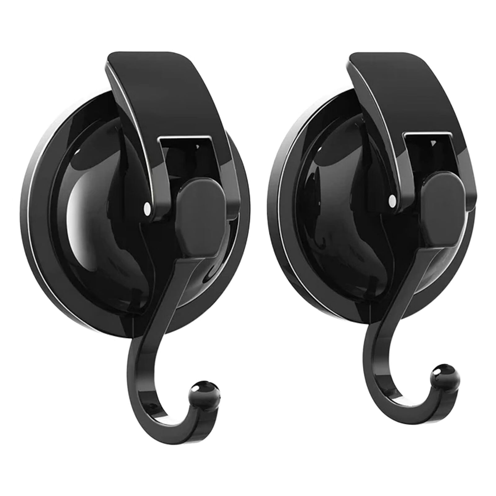 Jpgif Removable Suction Cup Hooks (2 Pack) Silver Plated Heavy Duty ...