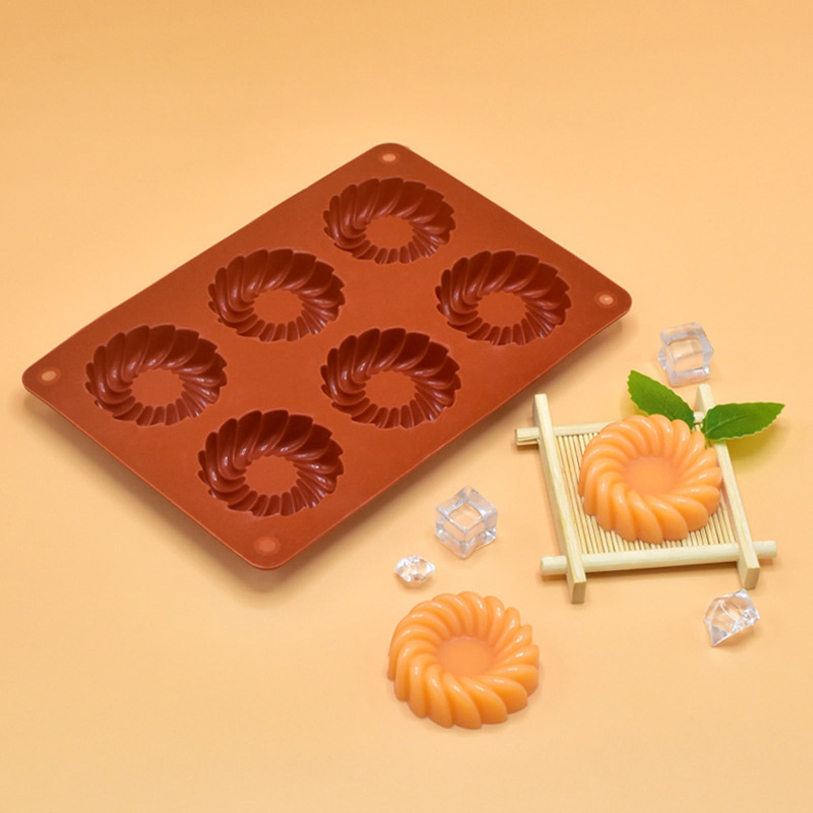 Jpxdew 6-Cavity Round Chocolate Silicone Molds-Food-Grade,Non-Stick ...