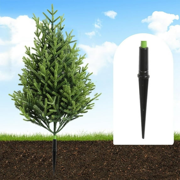 Jpxdew Artificial Cedar Topiary Tree Faux Outdoor Plant,Ground Spike ...