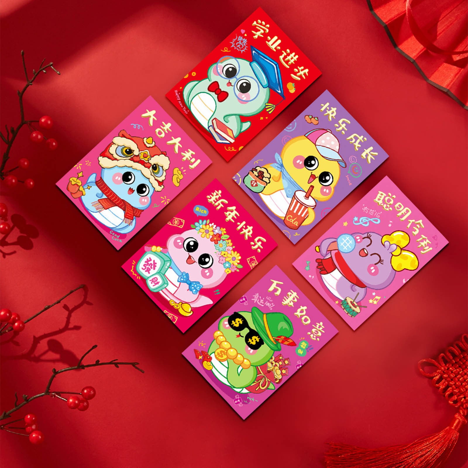 Jpxdew Chinese New Year Red Envelopes 6pcs Clearance,Year of the Snake ...