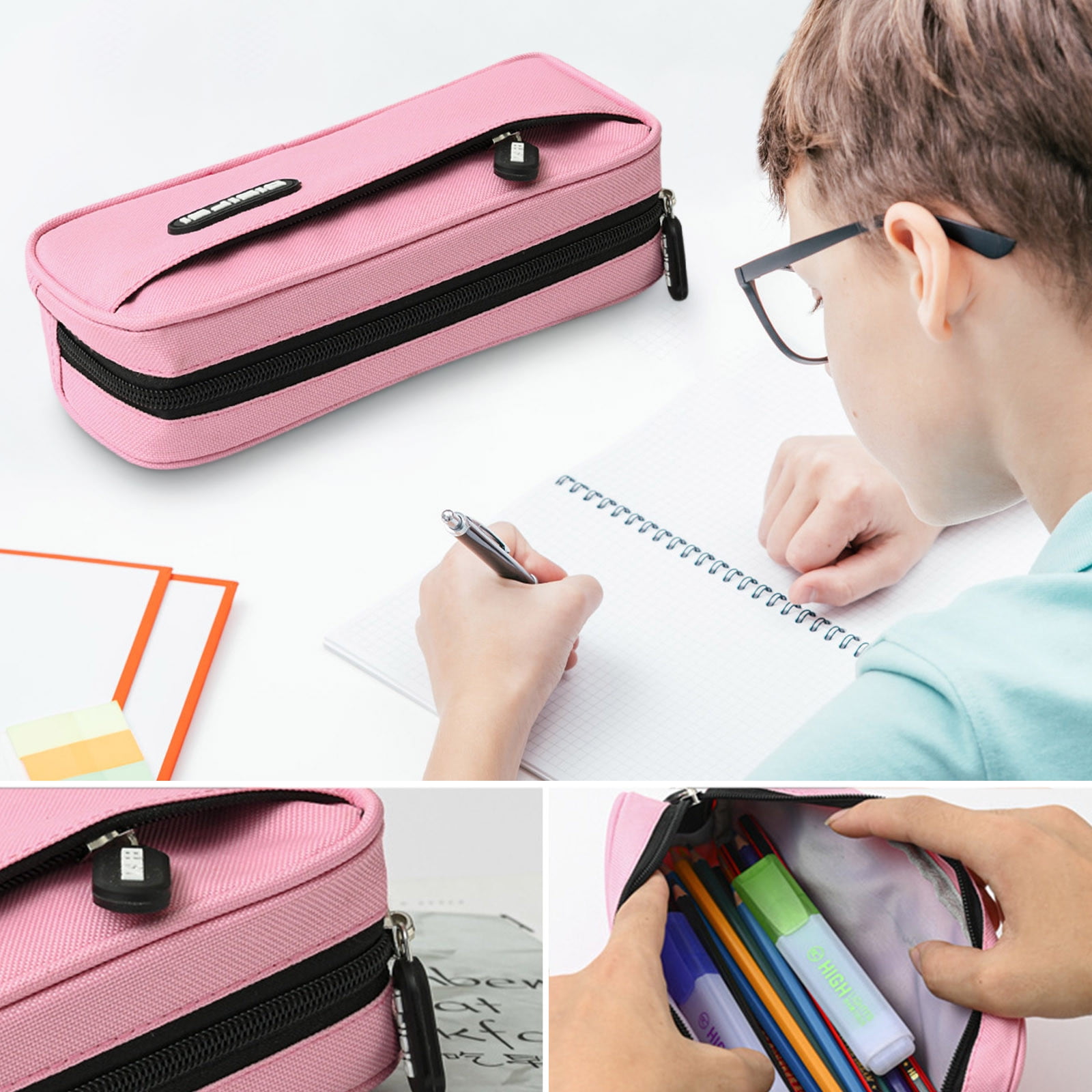 Jpxdew Double Layer Pencil Case-Ideal for Elementary and Junior High ...