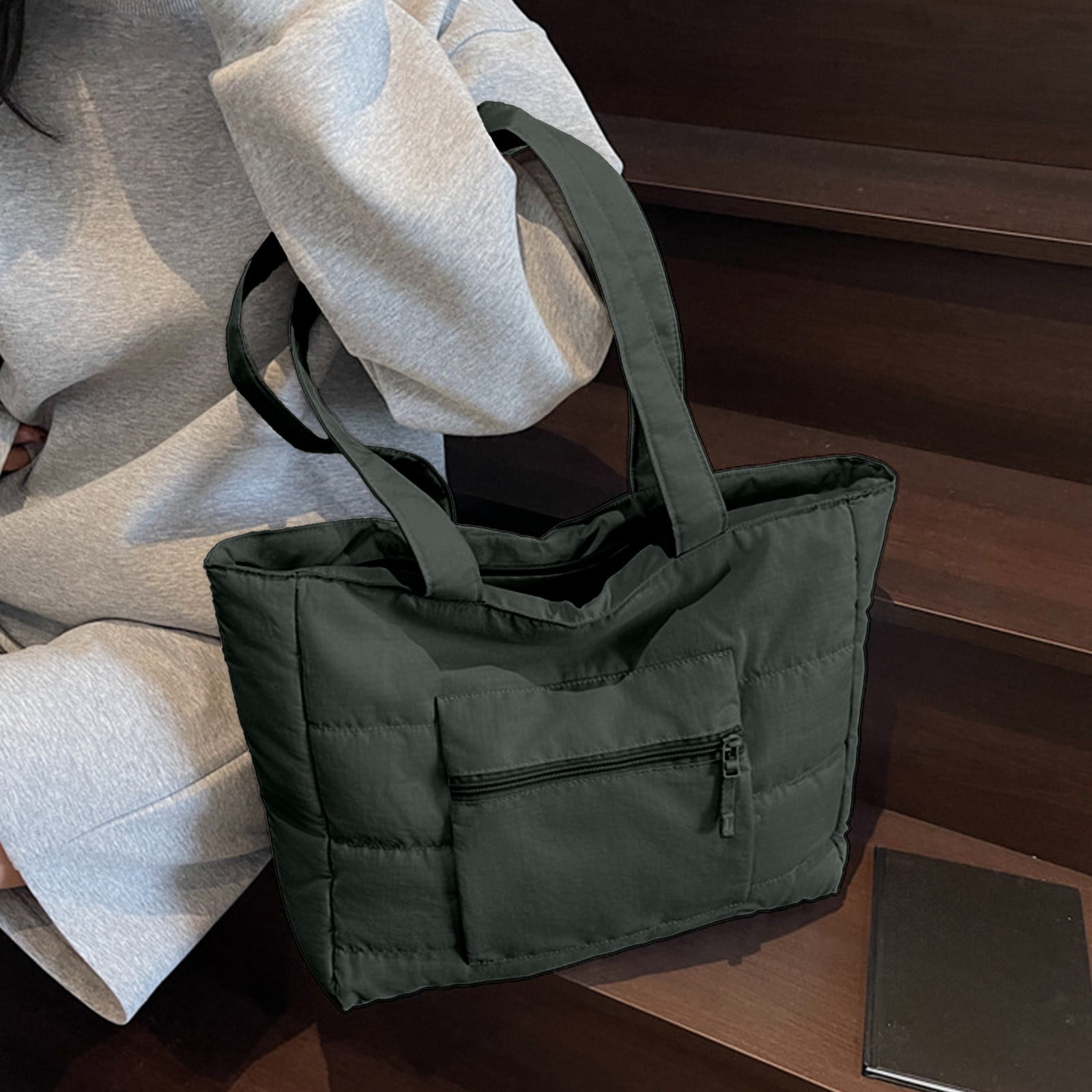 Jpxdew Laptop Tote Bag,25.5x17.3x3.57in,Quilted Shoulder Carryall,Office Work Commute Essentials ...