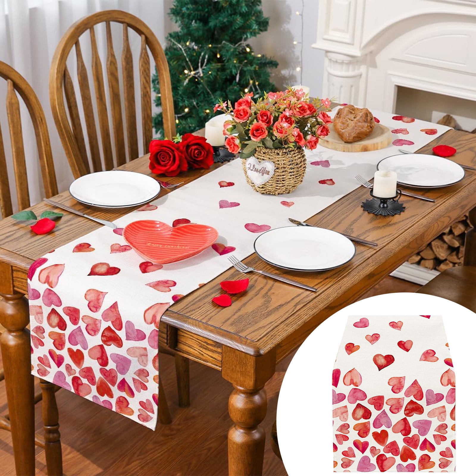 Jpxdew Love Heart Table Flag,4 Sizes,Tabletop Decor,Valentine,Wedding ...