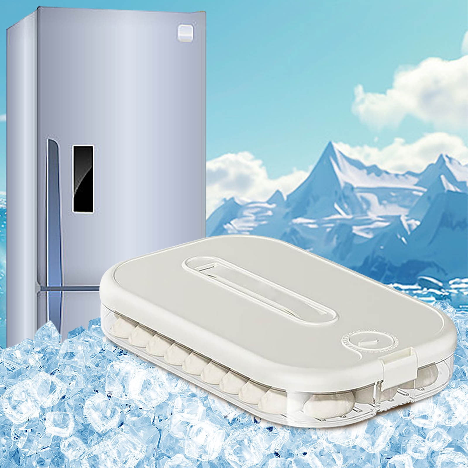 Jpxdew Rectangle Dumpling Storage Box Clearance,Space-Saving Container ...