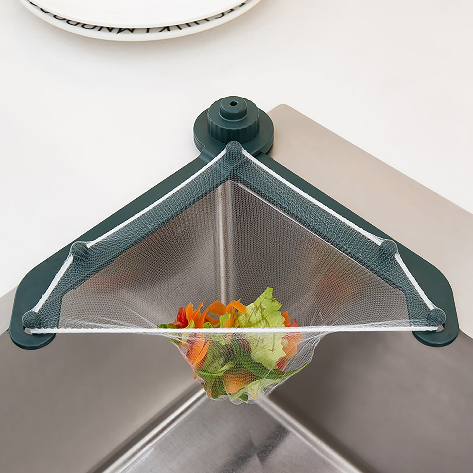 Jpxdew Sink Drainer Rack Clearance,Space-Saving Corner Mesh Net,Plastic ...