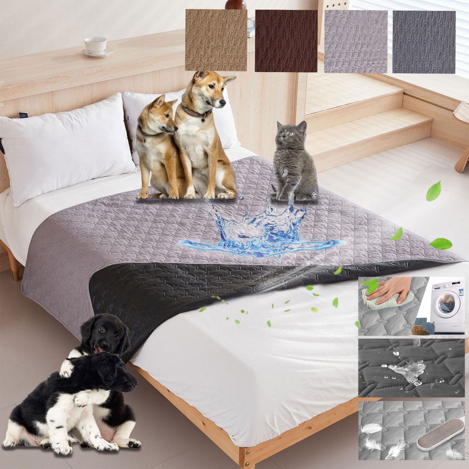Jpxdew Skid Resistant Waterproof Sheet and Mattress Protector Pad,Leakage & Sweat Mattress ...