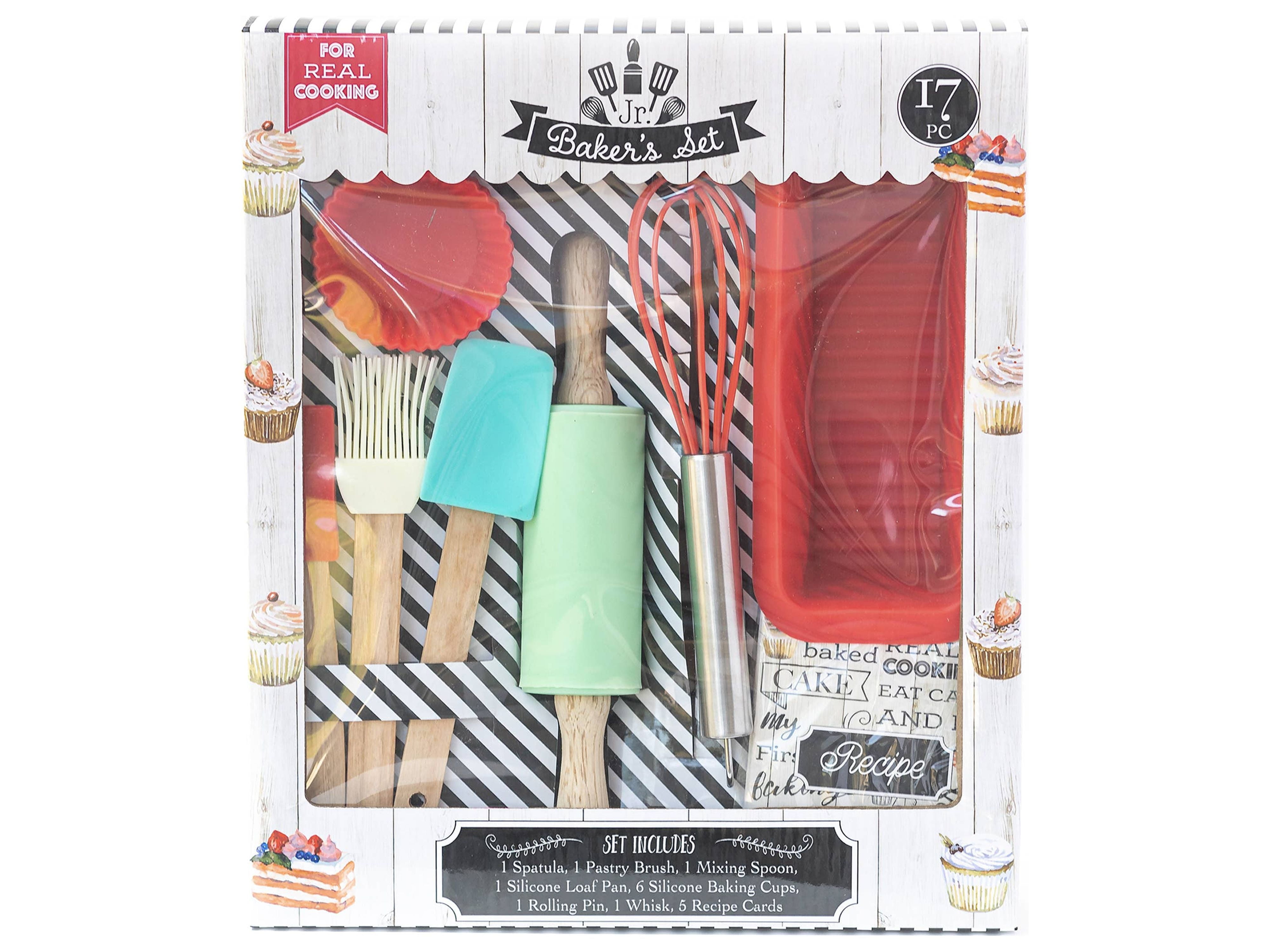 Jr. Baker's Set with Silicone Bakeware & Utensils – Children’s Bakeware ...