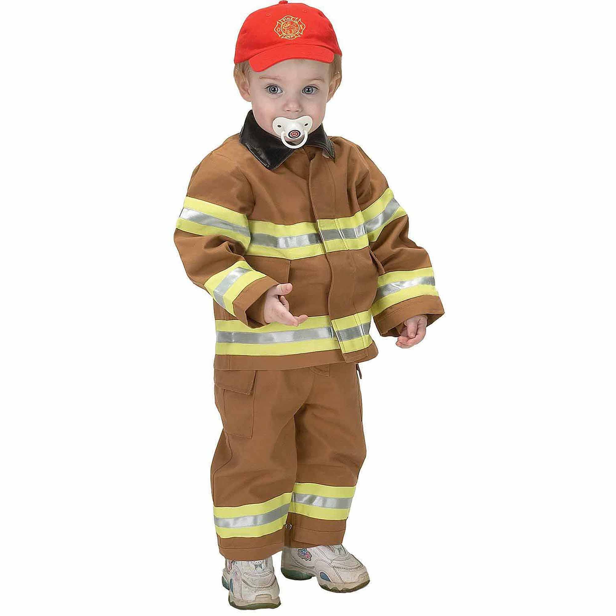 Jr. Fire Fighter Suit Tan Toddler Halloween Costume, Size 12-18 Months ...