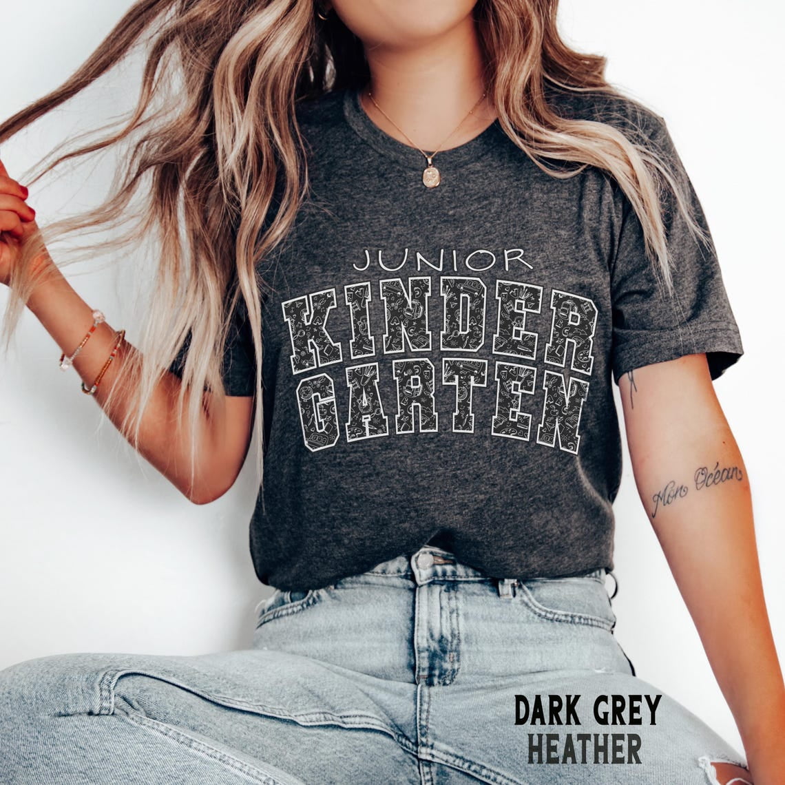 Jr Kindergarten Kindergarten Teacher Team Unisex Shirts, Cute Back to ...