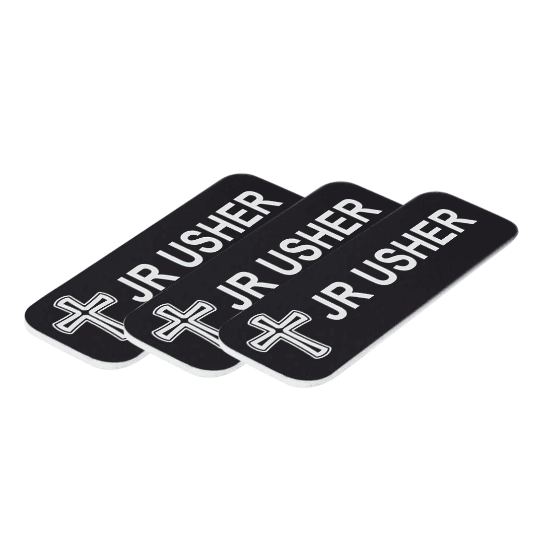 Jr Usher 1 x 3" Name Tag/Badge, Black, Cross Design (3 Pack) - Walmart.com