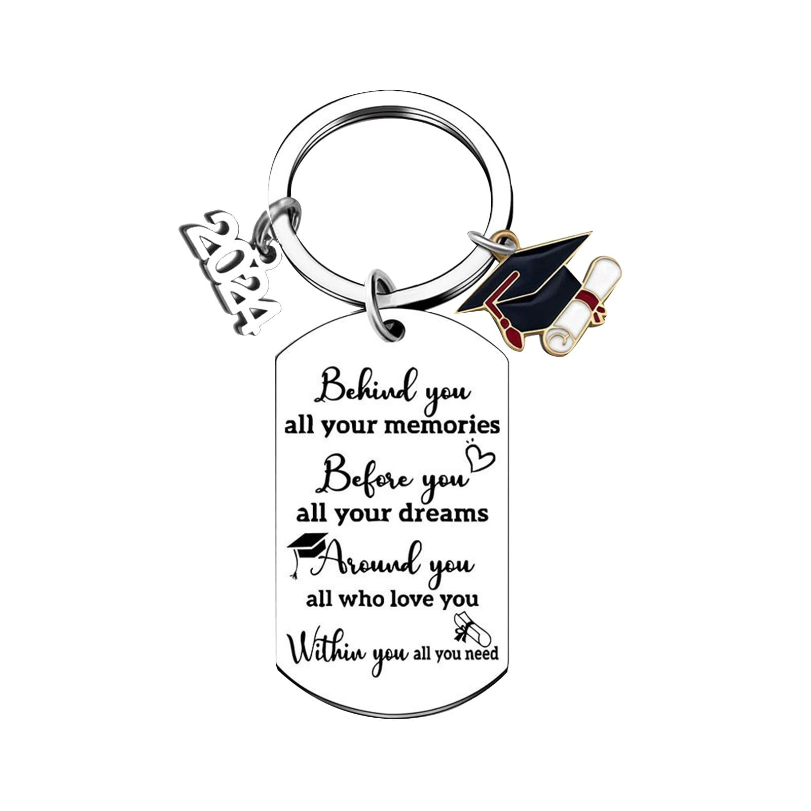 Jrocdr 2024 Graduation Season Stainless Steel Inspirational Keychain ...