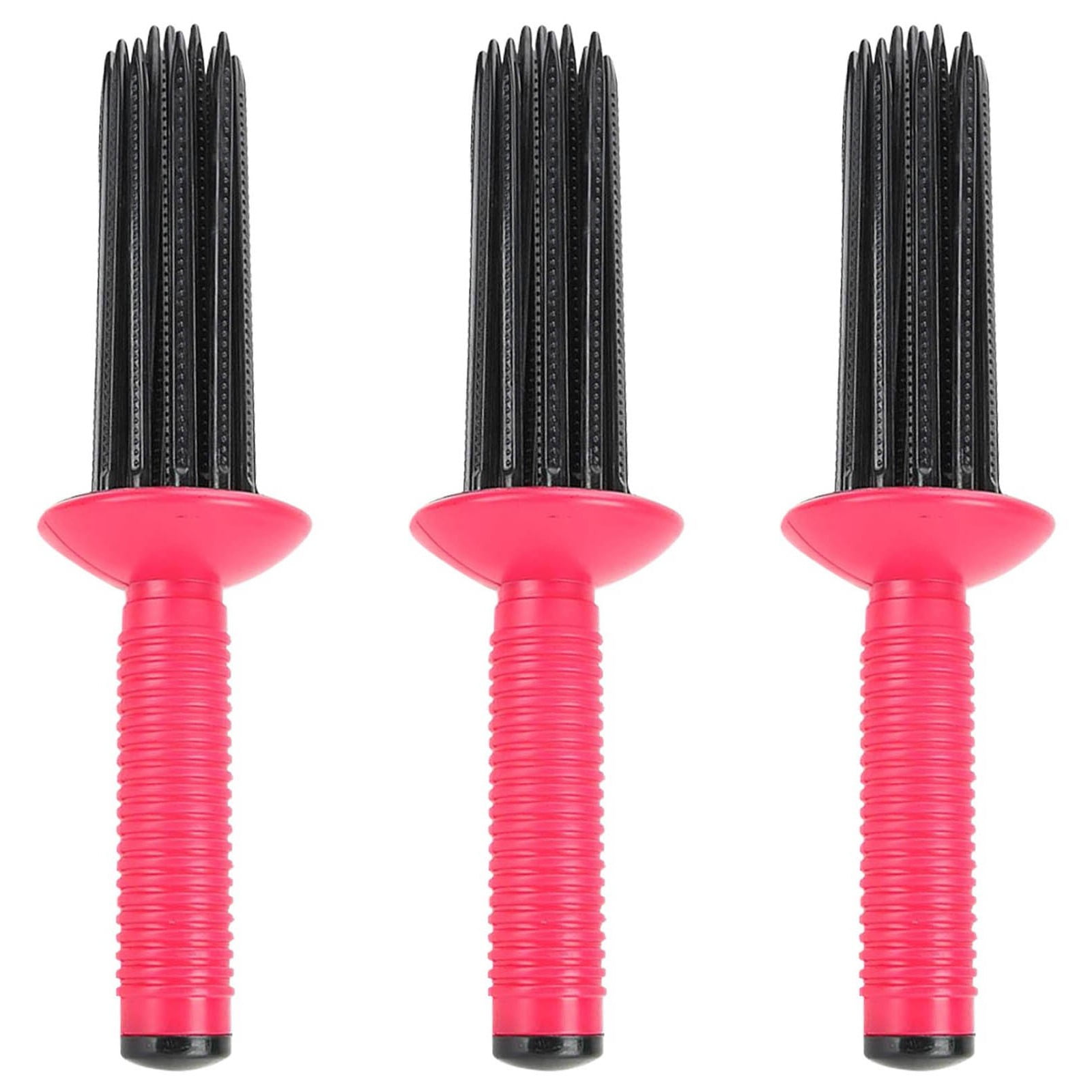 Jrocdr 3Pcs Hair Curling Roll Comb Round Hair Brush Teeth Round Brush ...