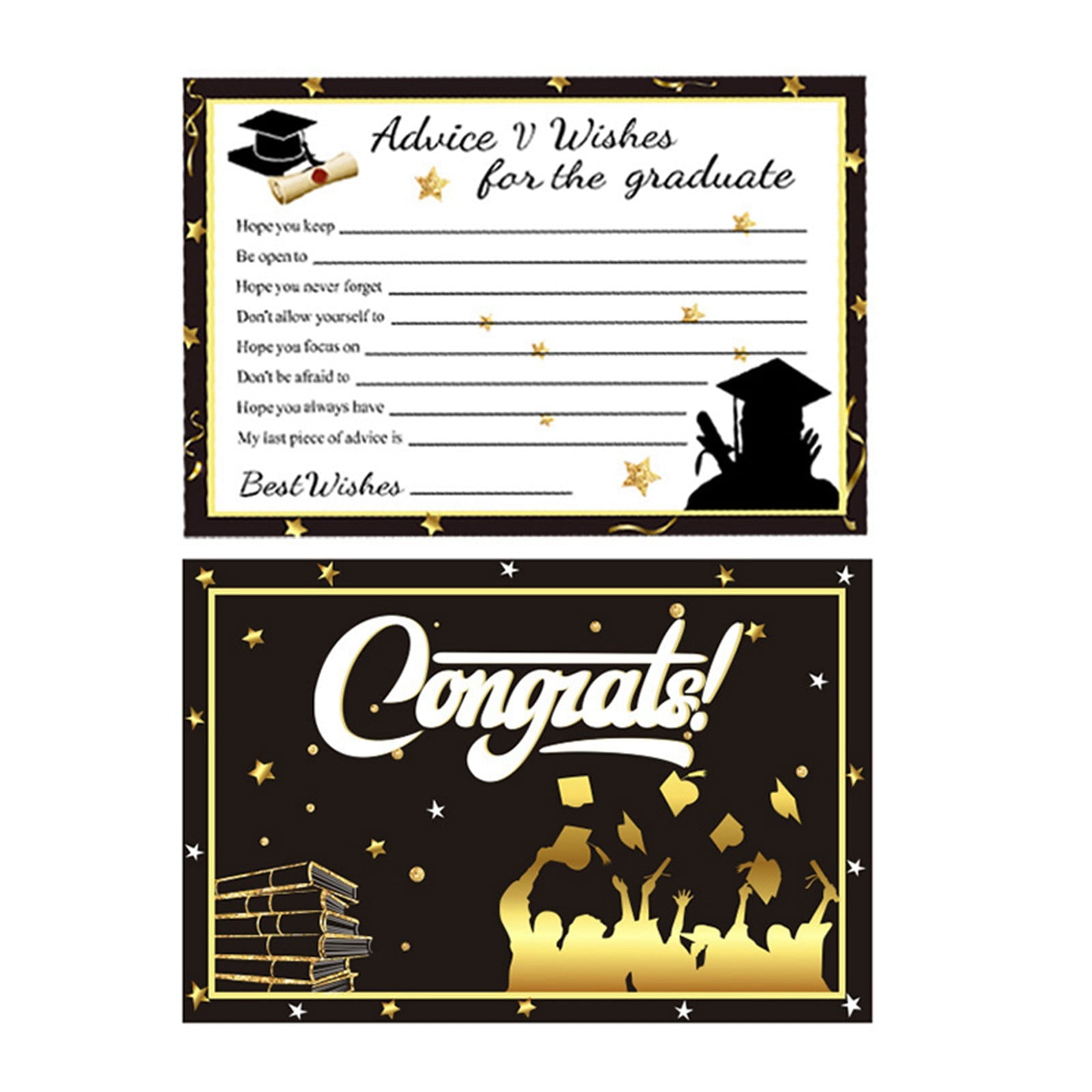 Jrocdr A Set Of 10 Sheets Happy Graduation Greeting Card Graduation ...