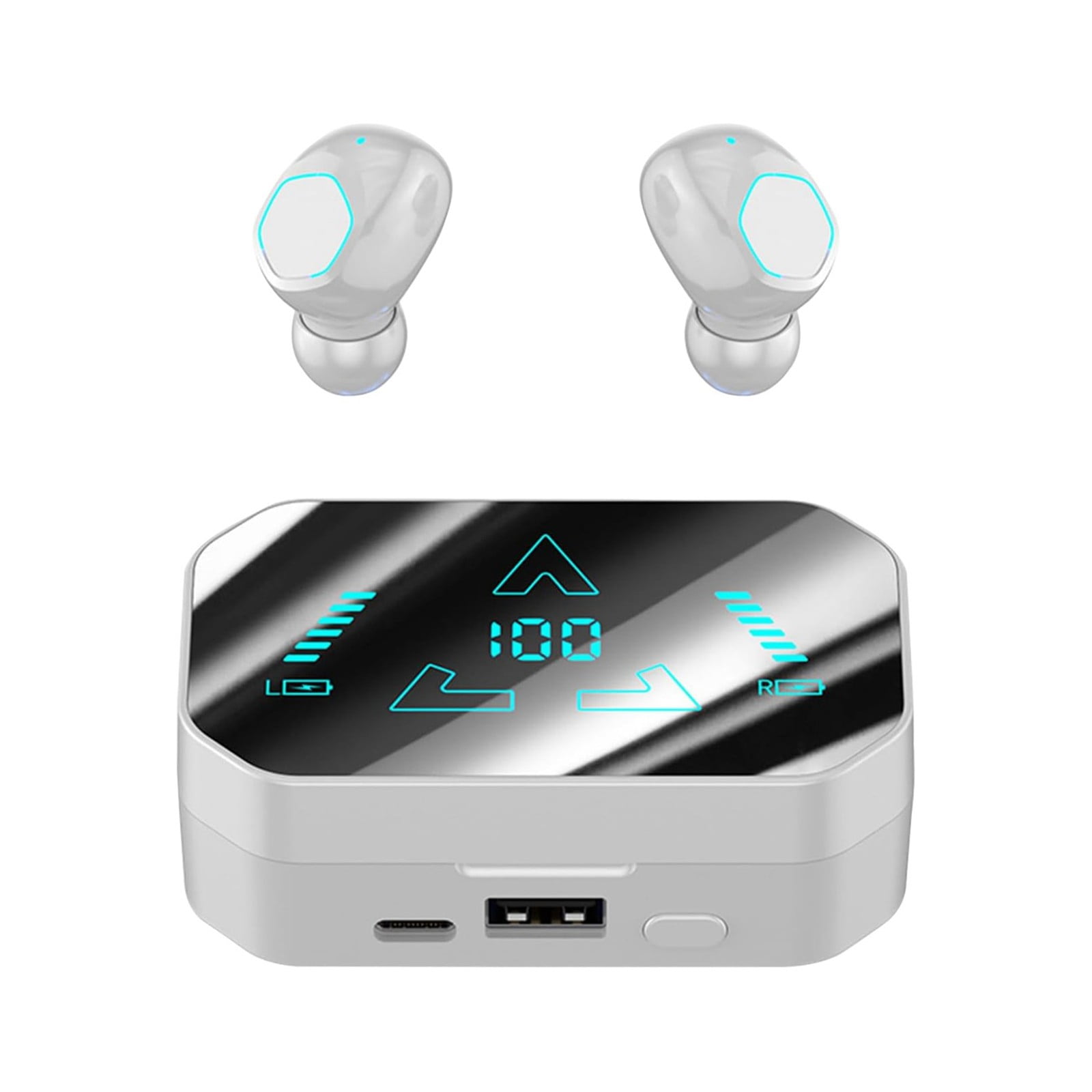 Jrocdr Earbuds Wireless Earbuds Digital Display Charging Built In ...
