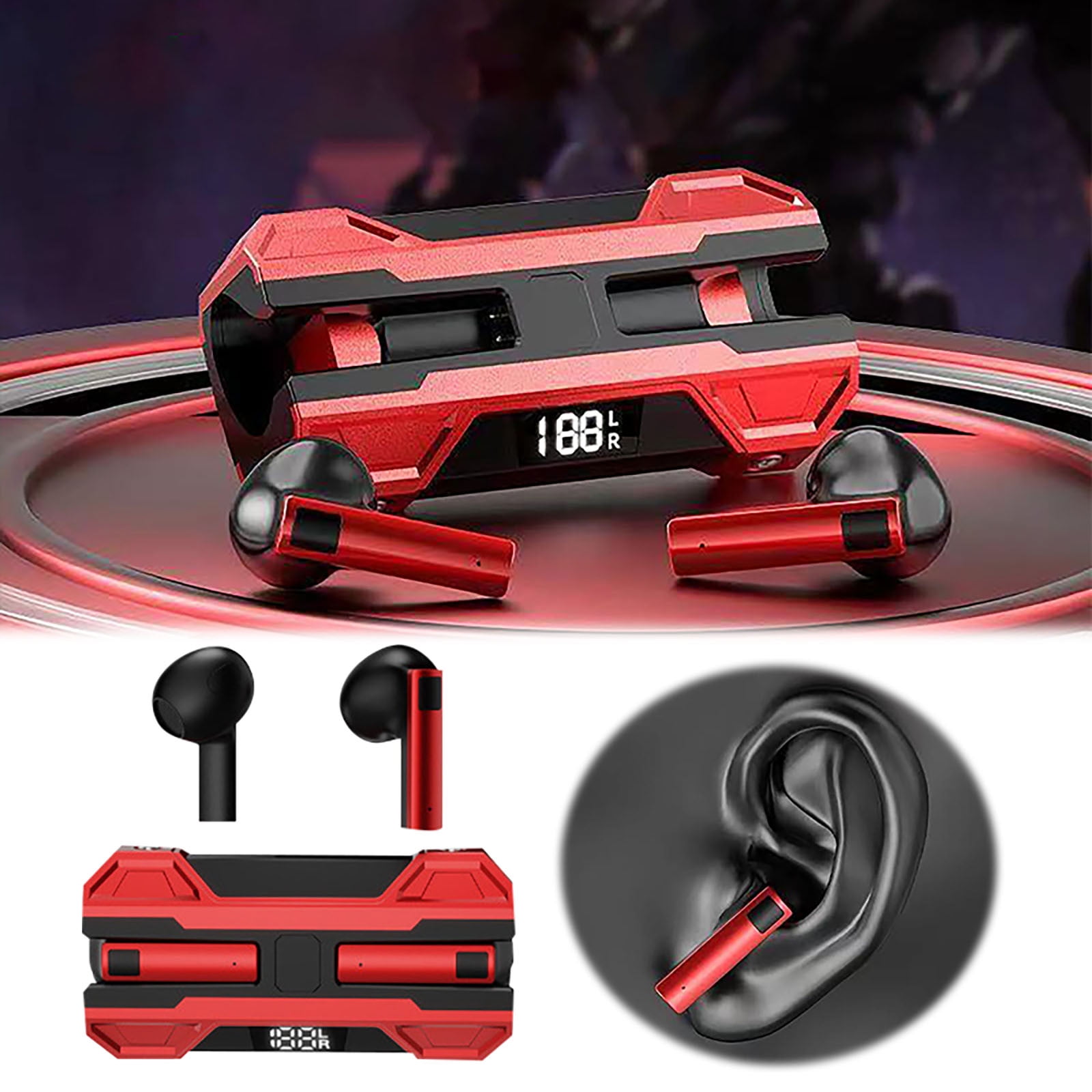 Jrocdr Bluetooth Earbuds for Android Headset Noise Cancelling Earbuds ...