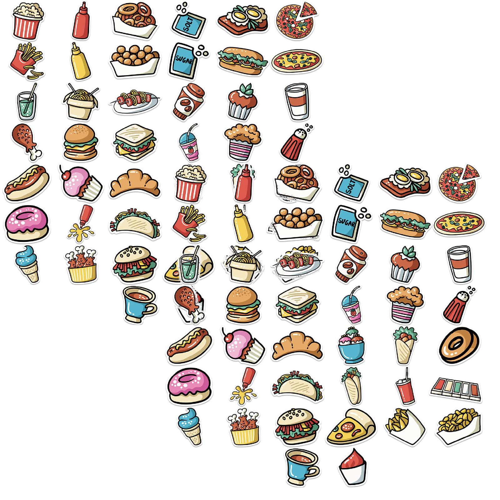Jrocdr Cartoon Food Illustration Sticker Sticker DIY Sticker Decoration ...