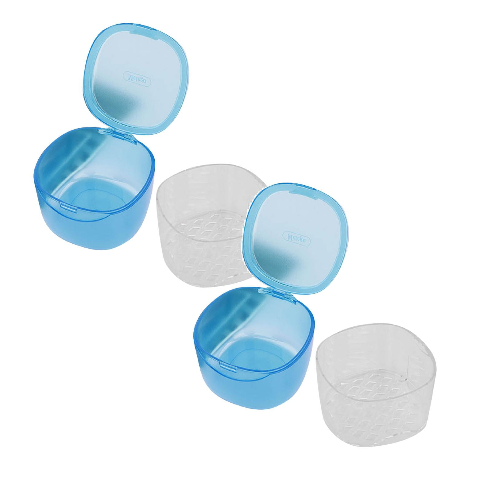 Jrocdr Denture Bath Case No Leak Denture Case Retainer Cleaning Box ...