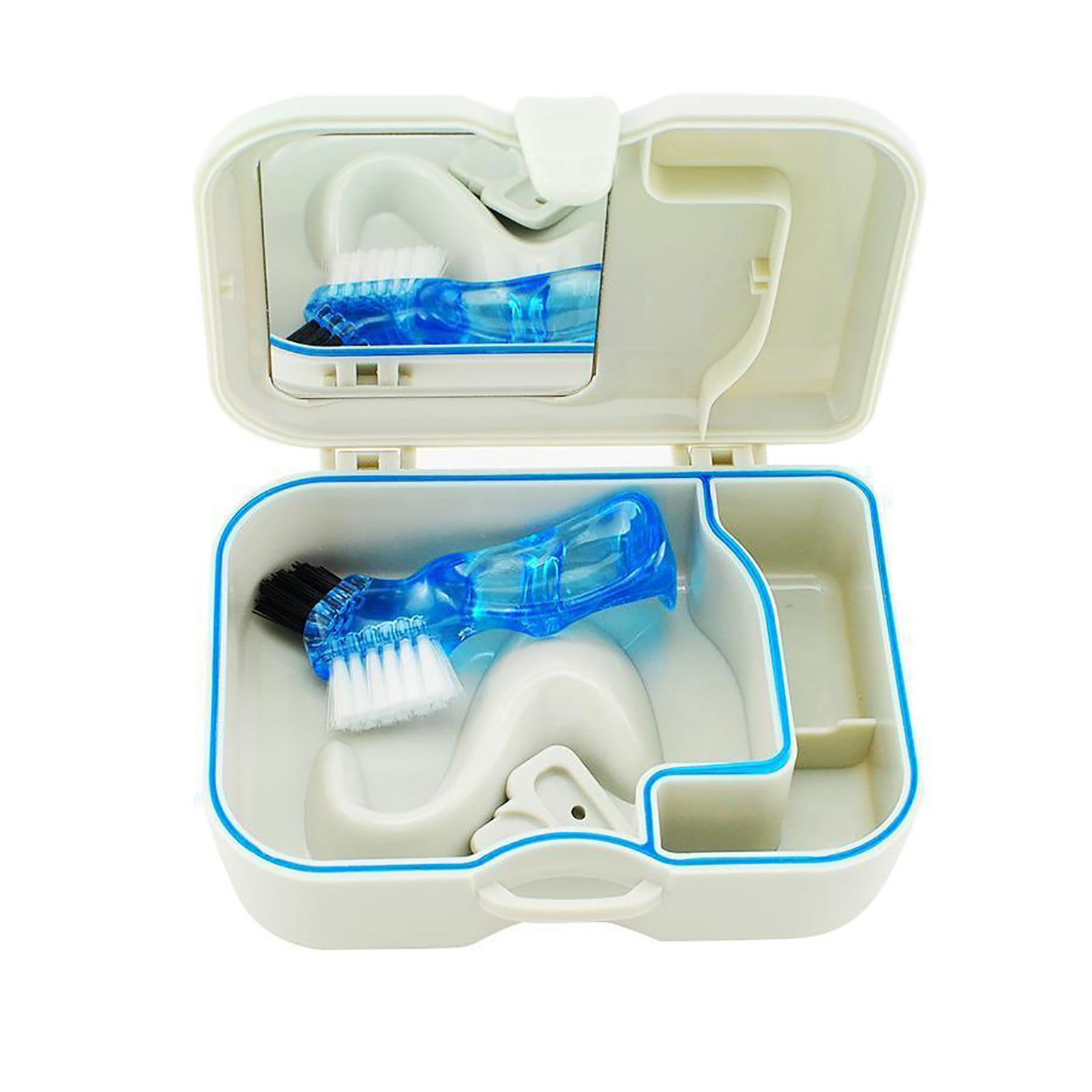 Jrocdr Denture False Teeth Storage With and Clean Brush Applianc ...
