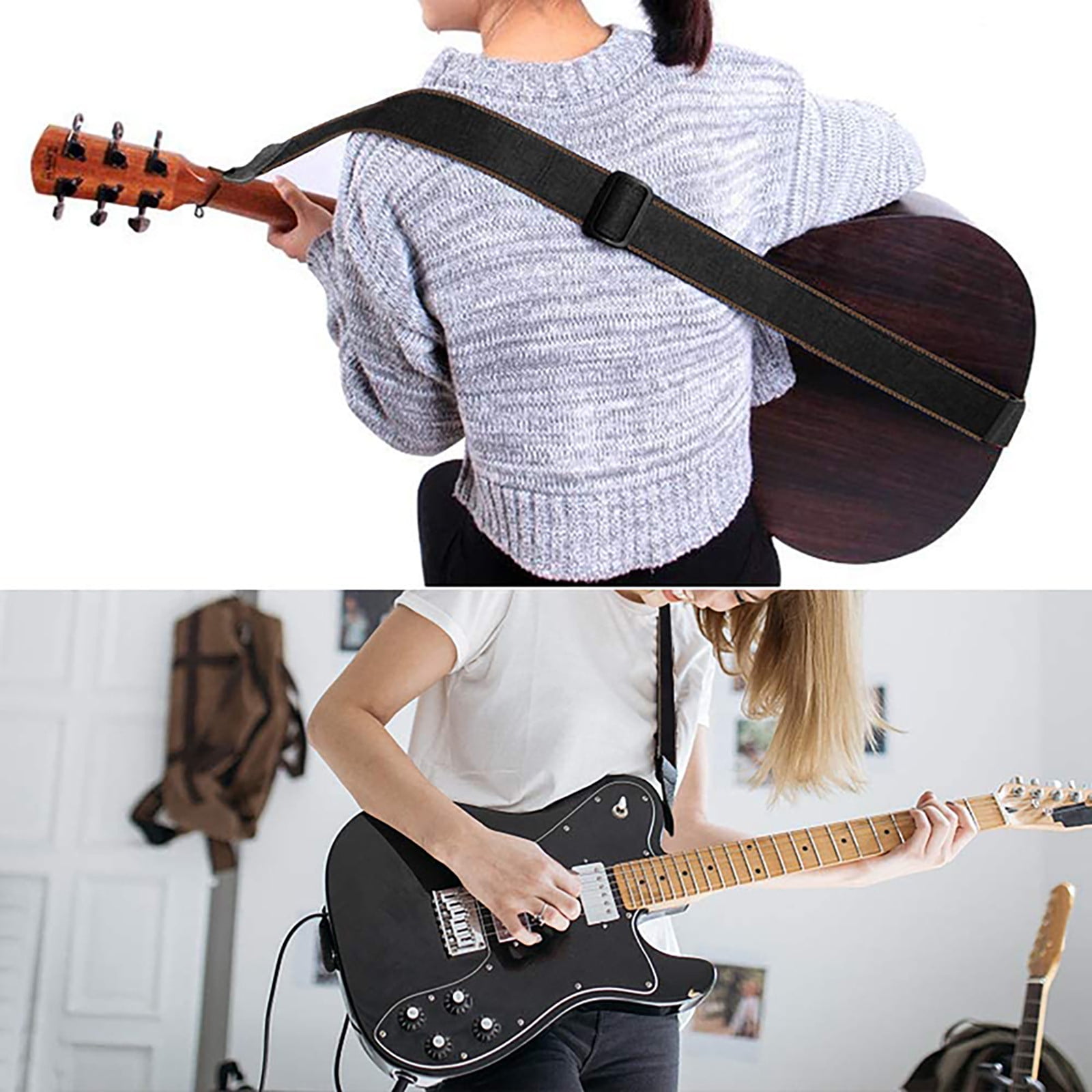 Jrocdr Guitar Strap Acoustic Guitar Bass Guitar Strap Adjustable Guitar ...