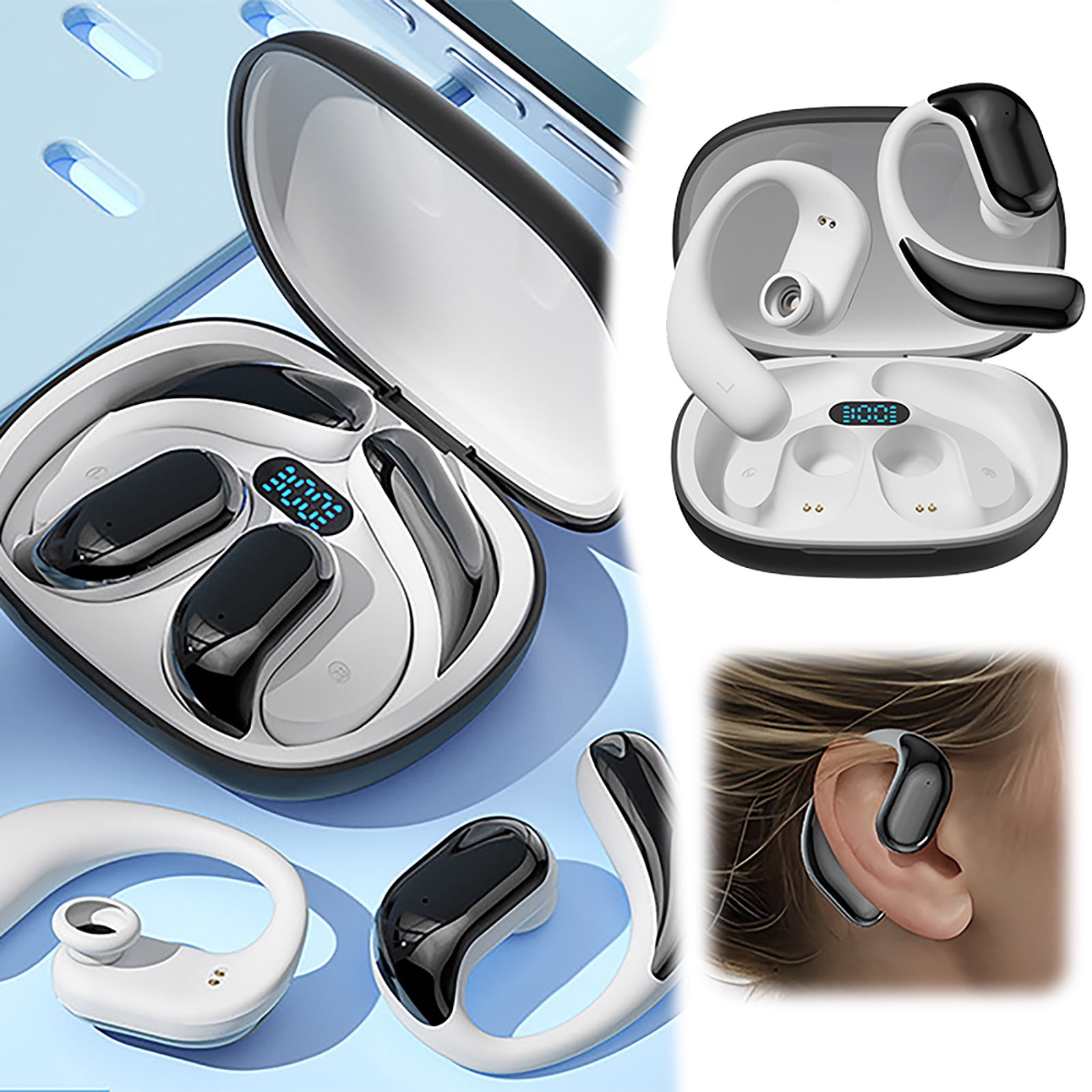 Jrocdr Wireless Earbuds, Bluetooth Wireless Headphones - Waterproof Ear ...