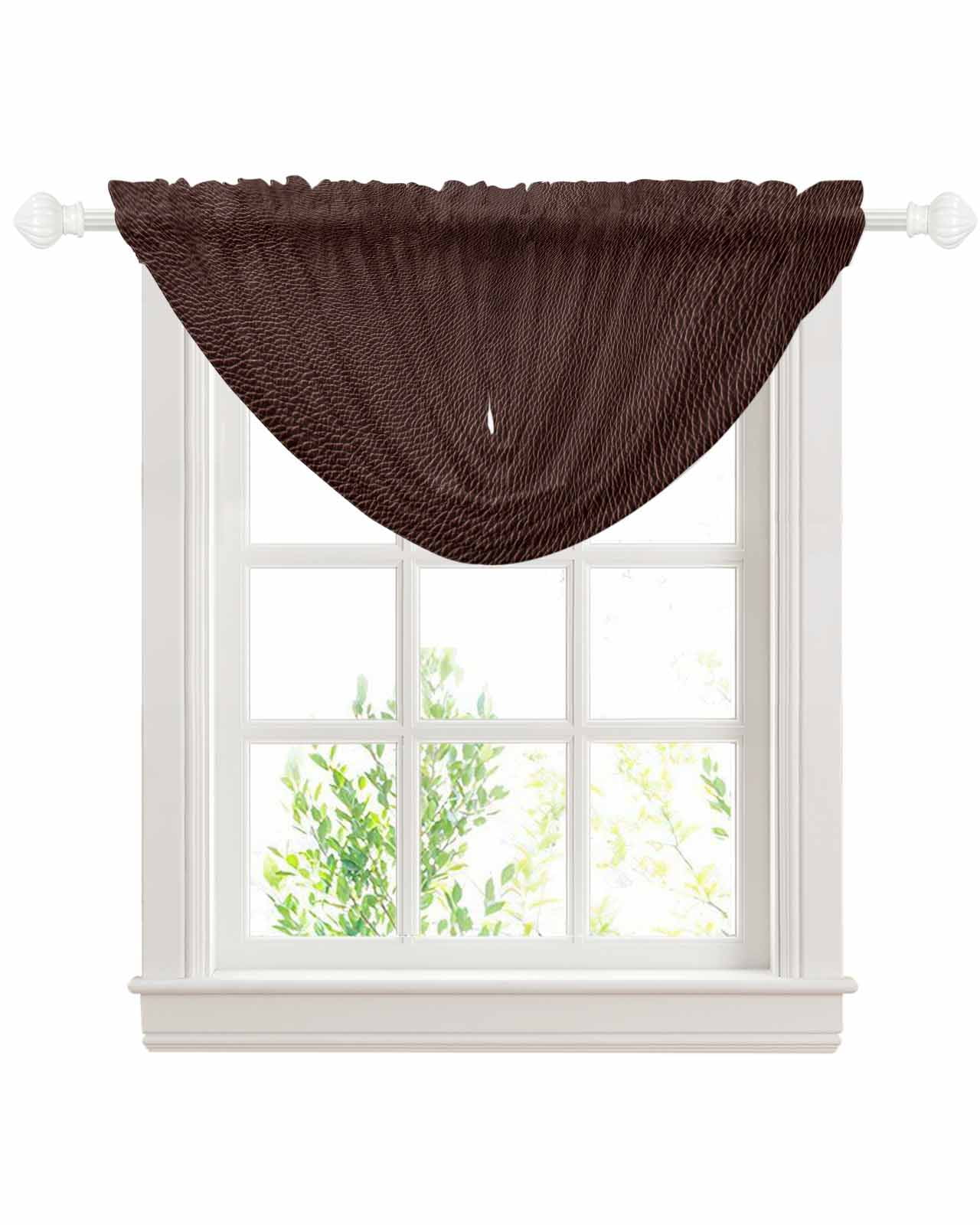 Jrskoticrtt Brown Waterfall Valance Curtains Brown Leather Texture ...