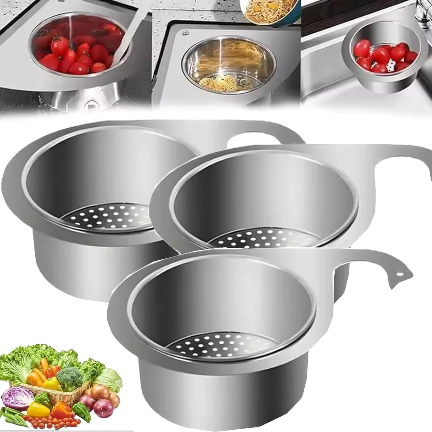 Js Swan Stainless Steel Drain Basket for Kitchen Sink,Swan Sink ...