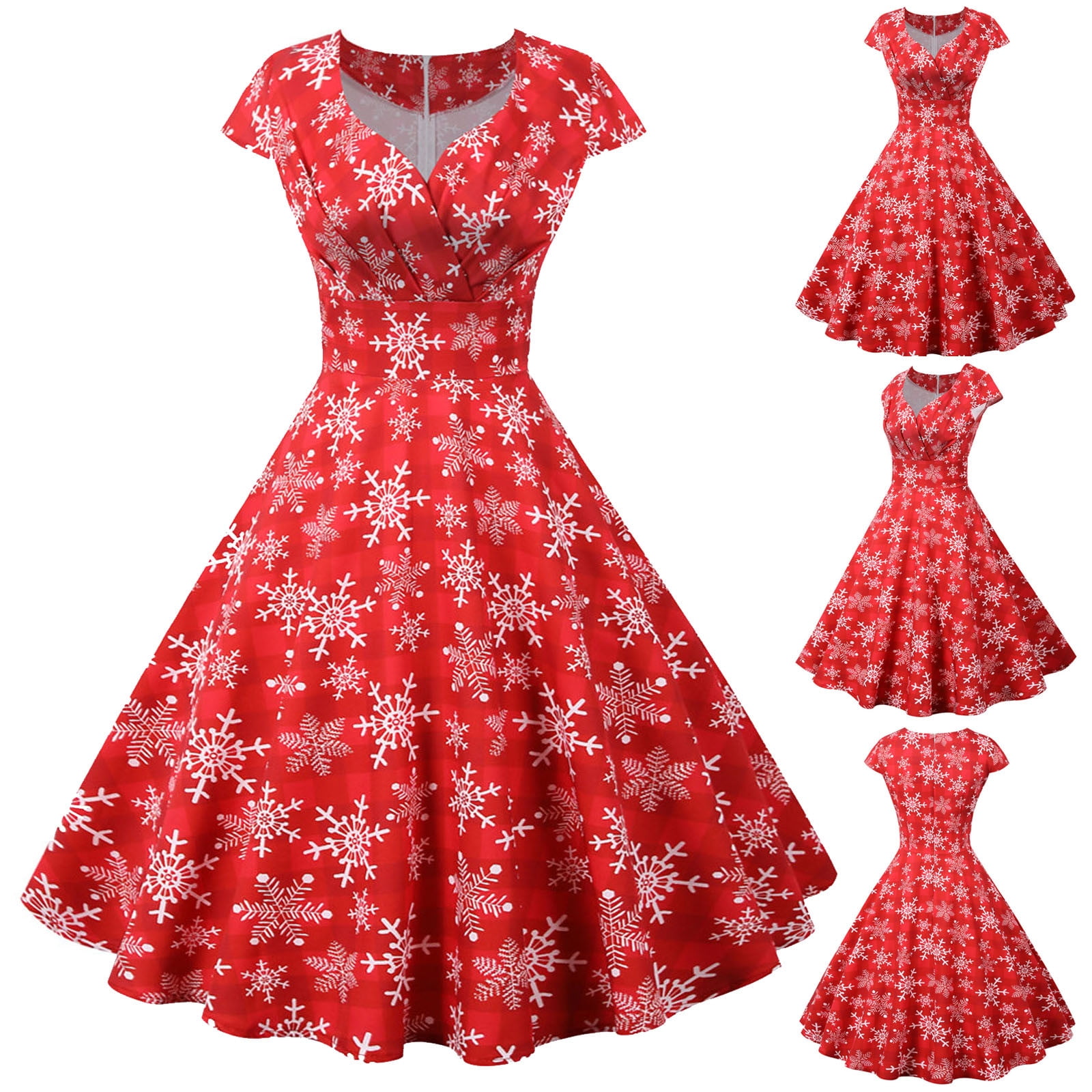 Jsaierl Christmas Dresses for Women 2024 Elegant Casual Long Sleeve ...