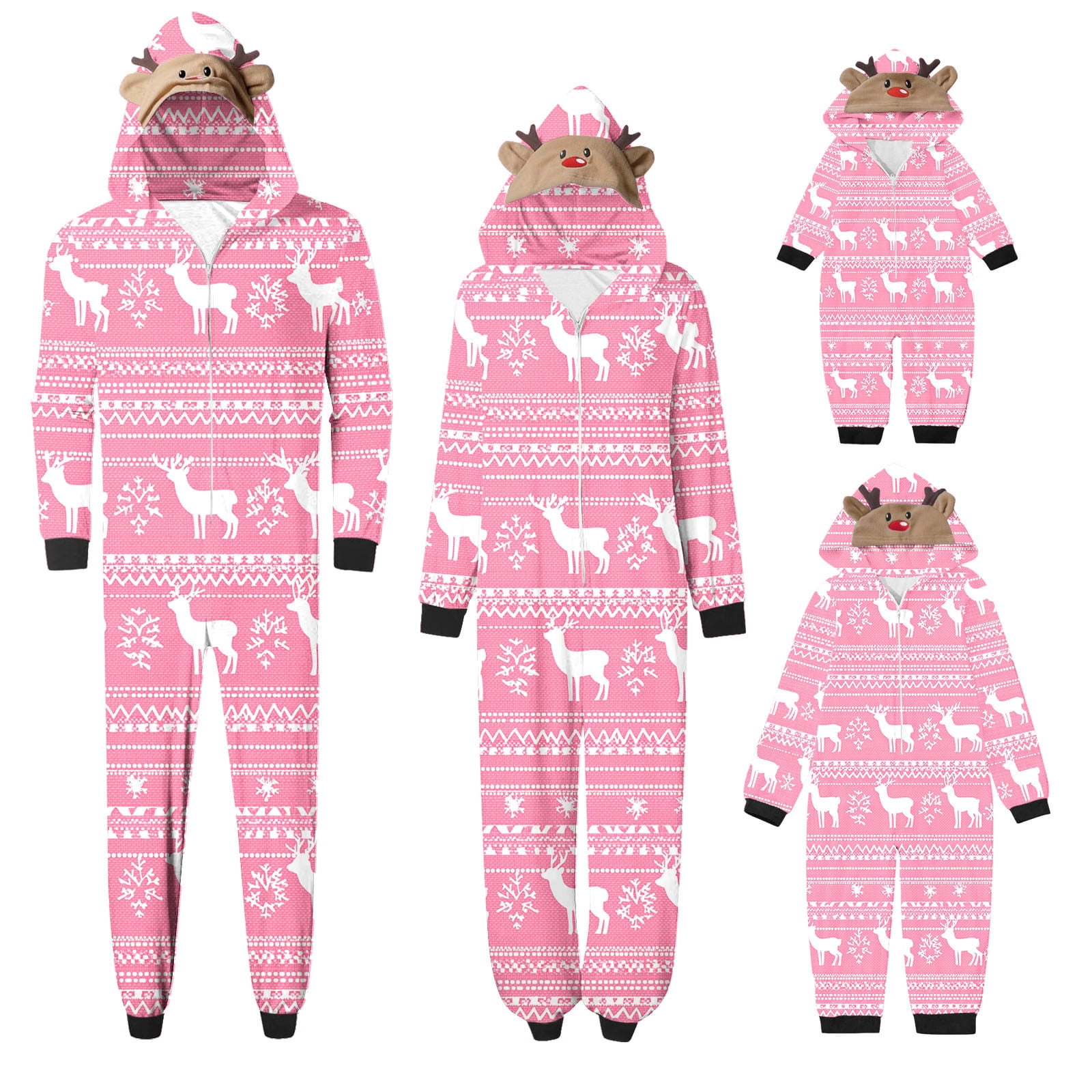 Jsaierl Christmas Pajamas for Family Matching Cute Long Sleeve Couples ...
