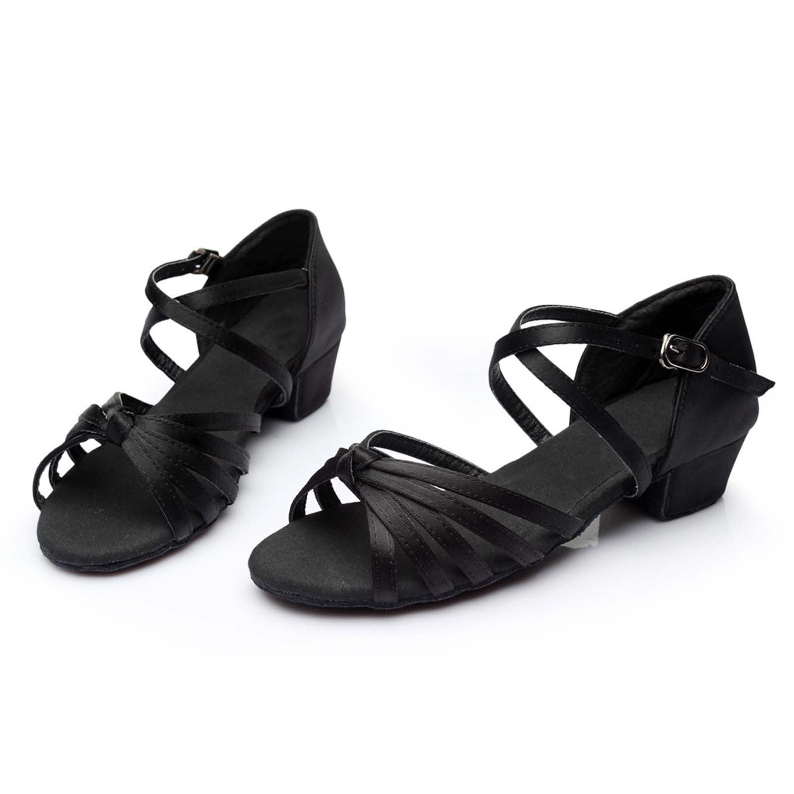Jsaierl Womens Dance Sandals Dressy Summer Peep Toe Sandals Comfortable ...