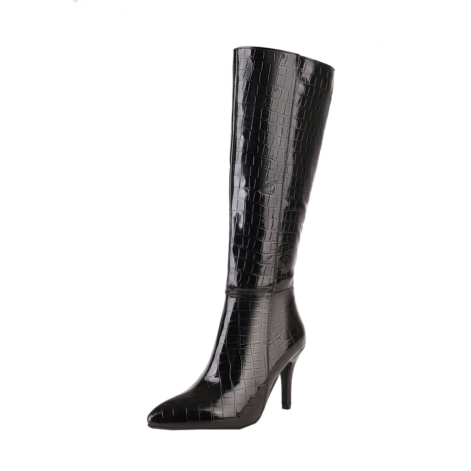 Jsaierl Knee High Boots for Women Sexy Stiletto High Heel Gogo Boots ...