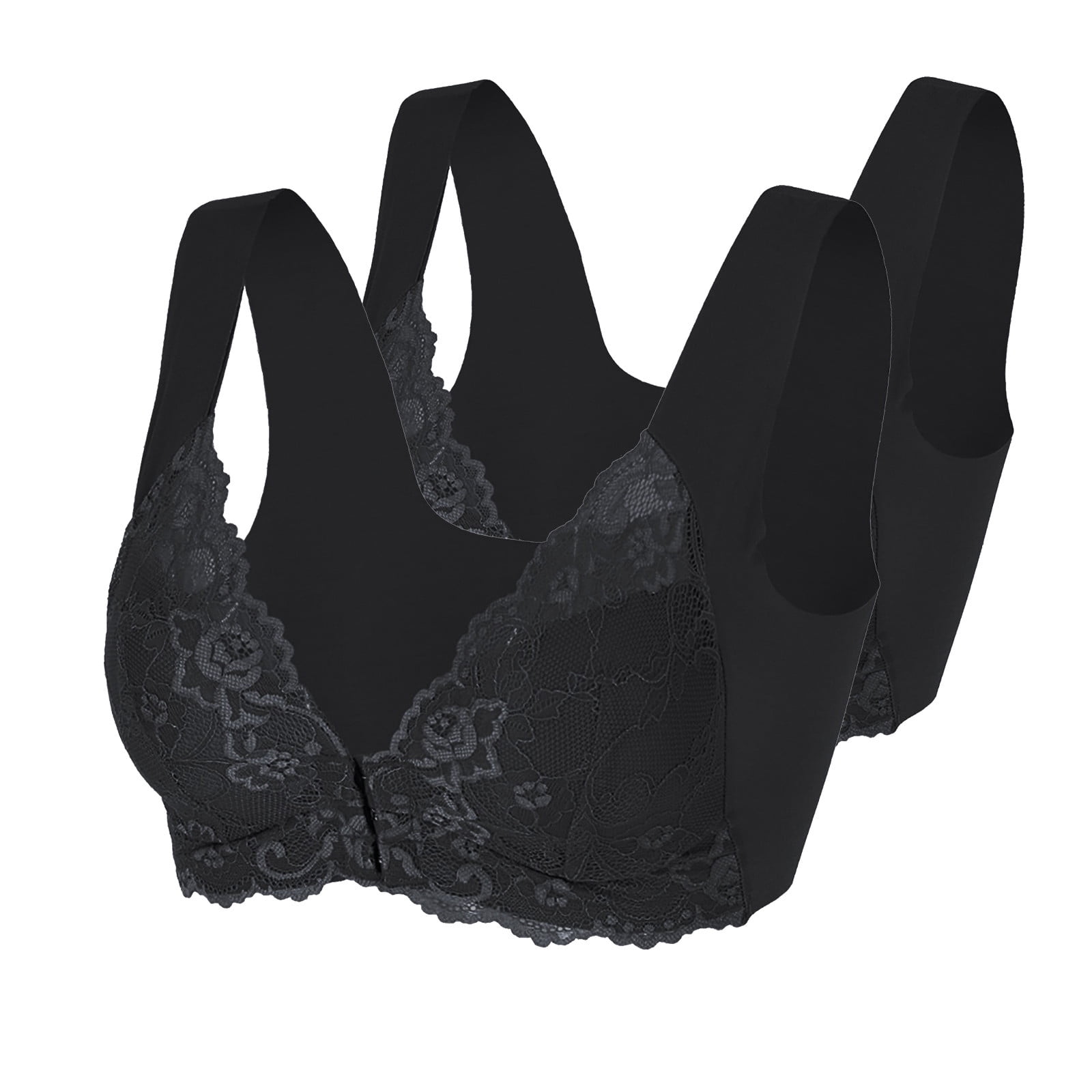 Jsaierl Lace Bras for Women Plus Size Push Up T-shirt Bras Seamless ...