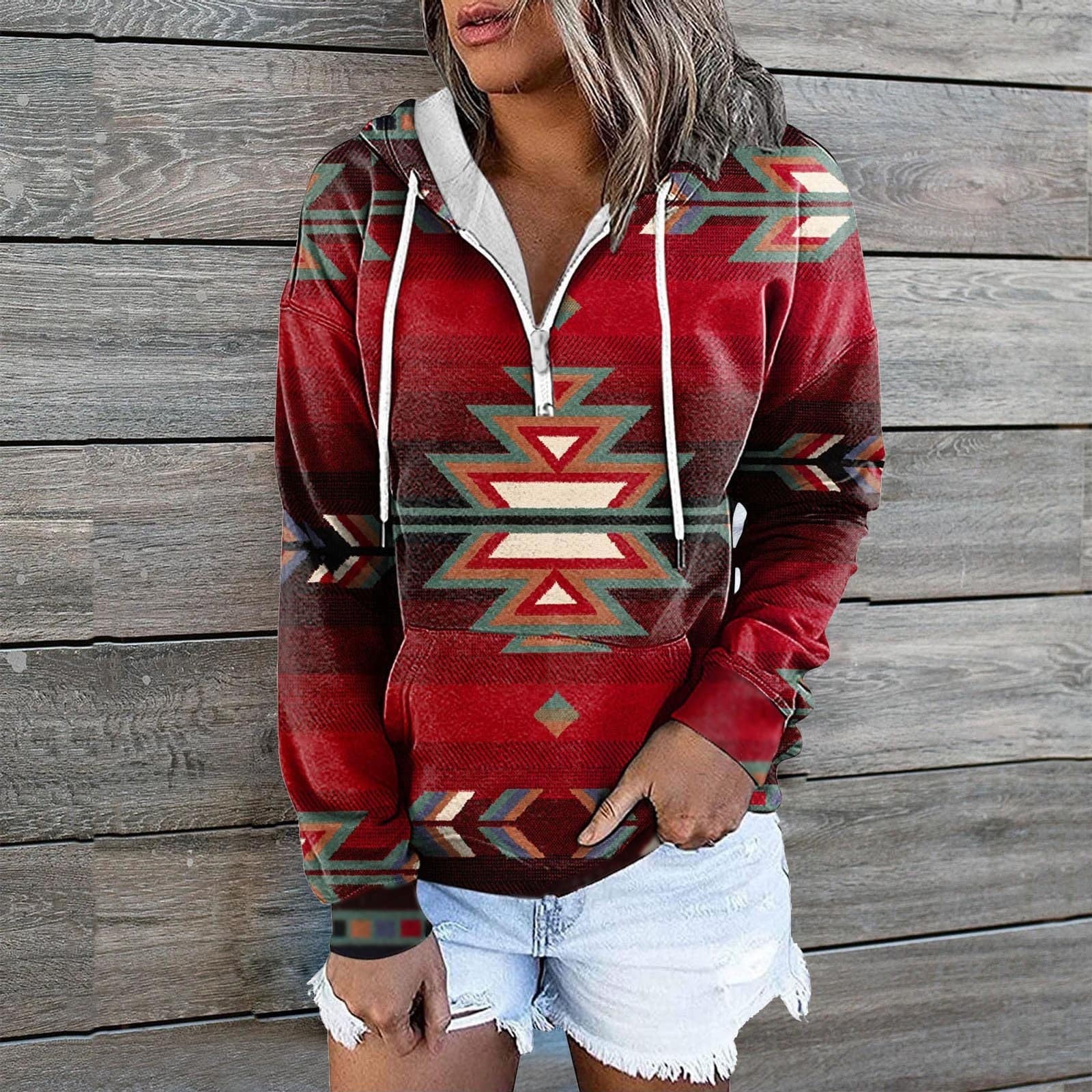 Jsaierl Lightning Deals Of Today Quarter Zip Hoodies Women Clearance