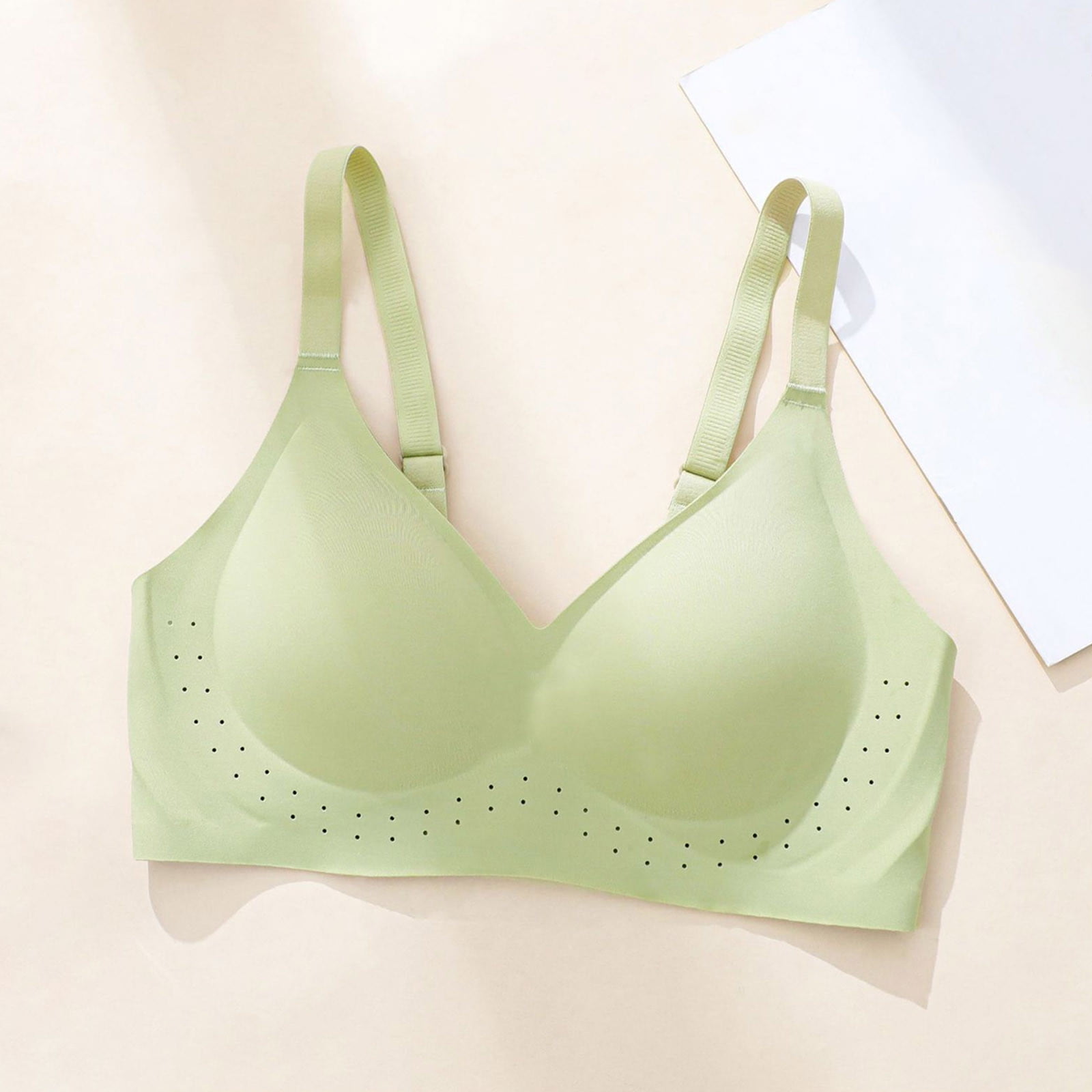 Jsaierl Women's Bras No Wire Lift Underwire Bra Seamless Comfy ...