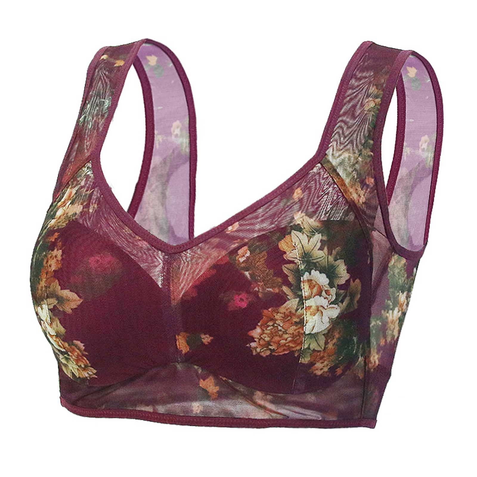 Jsaierl Women's Sports Bras Plus Size Support T-shirt Bra Seamless ...