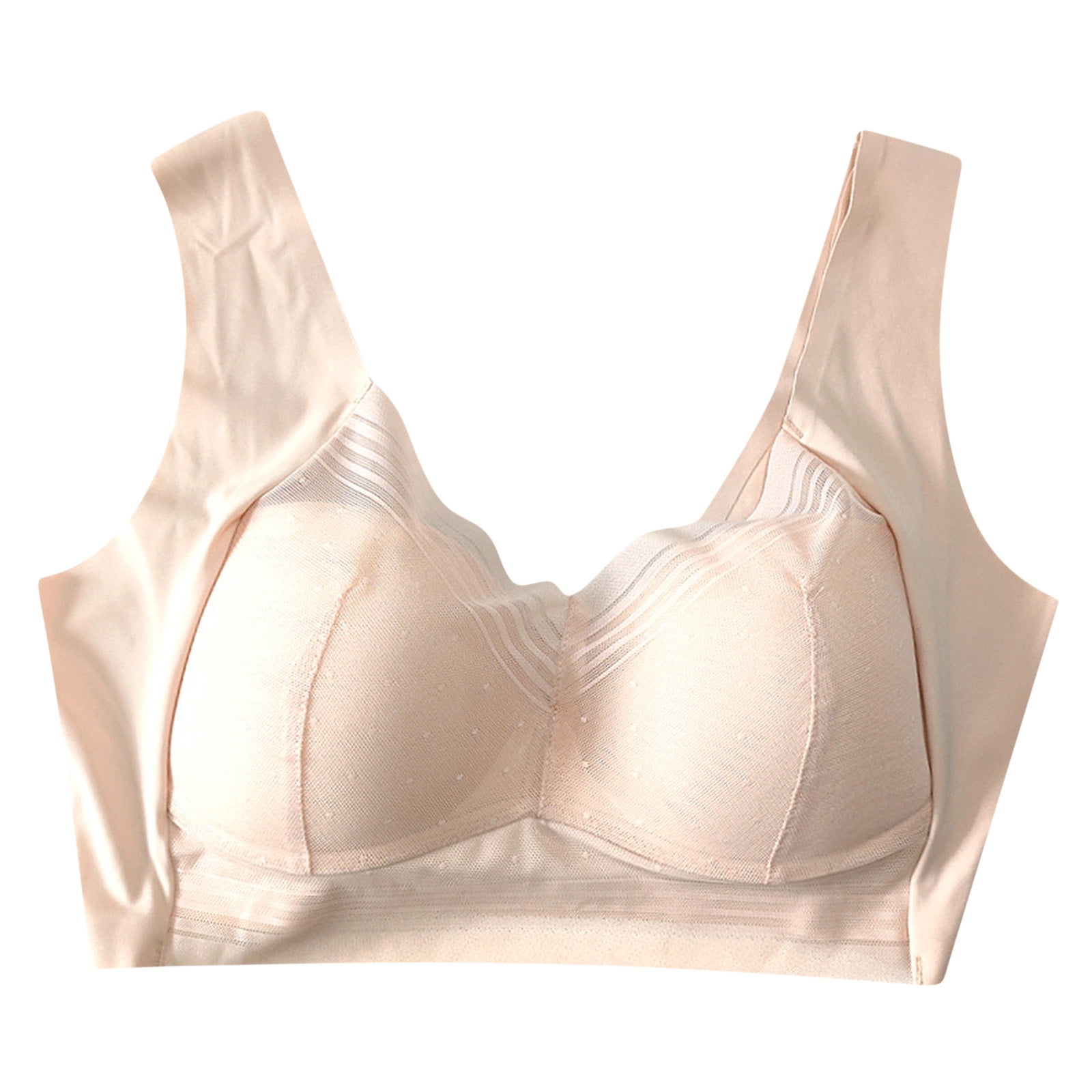 Jsaierl Womens Bras Wirefree Push Up T-shirt Bras Seamless Full ...