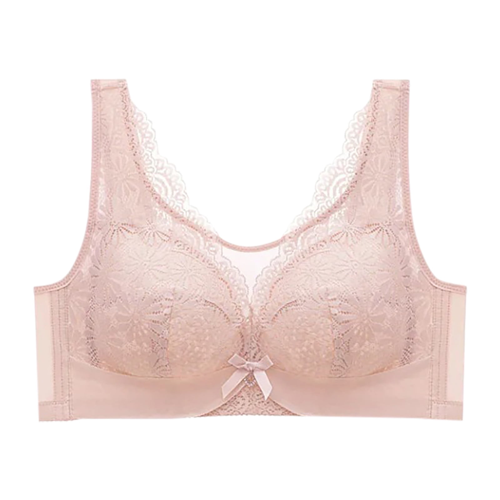 Jsaierl Womens Lace Bras No Wire Push Up T-shirt Bras Seamless Sexy ...