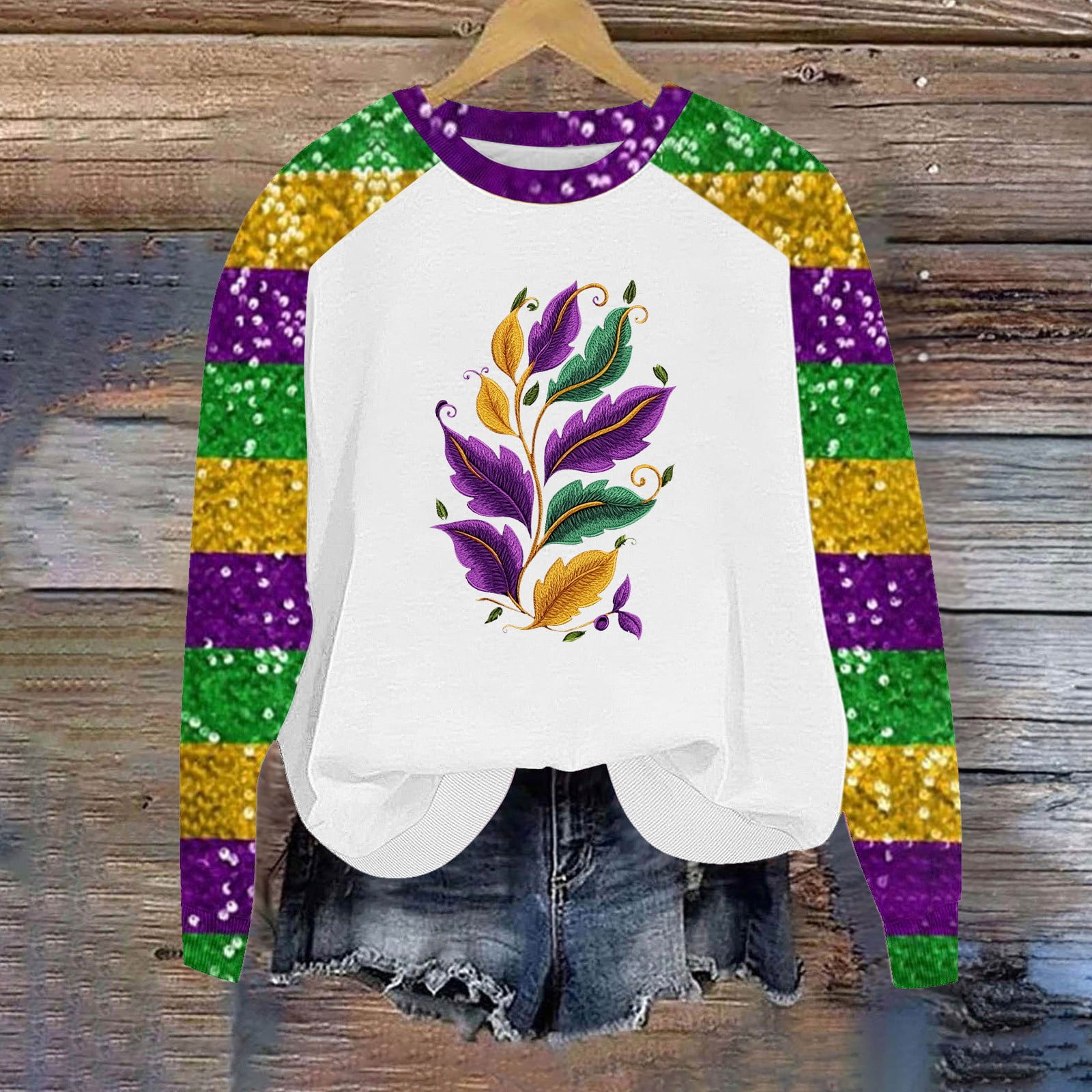 Jsaierl Womens Mardi Gras Tshirts Cute Carnival Themed Mask Graphic ...