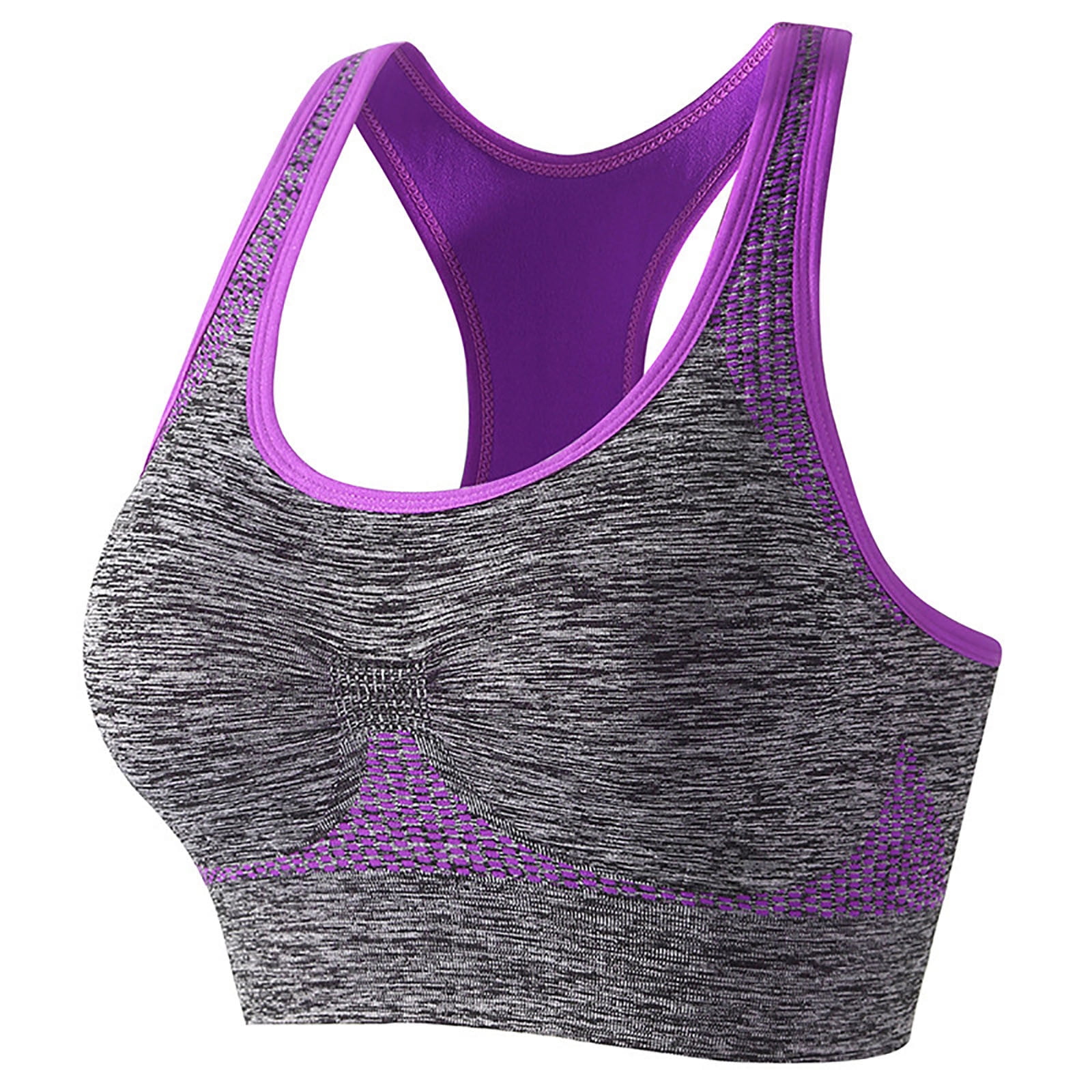 Jsaierl Womens Sports Bras Wirefree Support T-shirt Bra Seamless Full ...