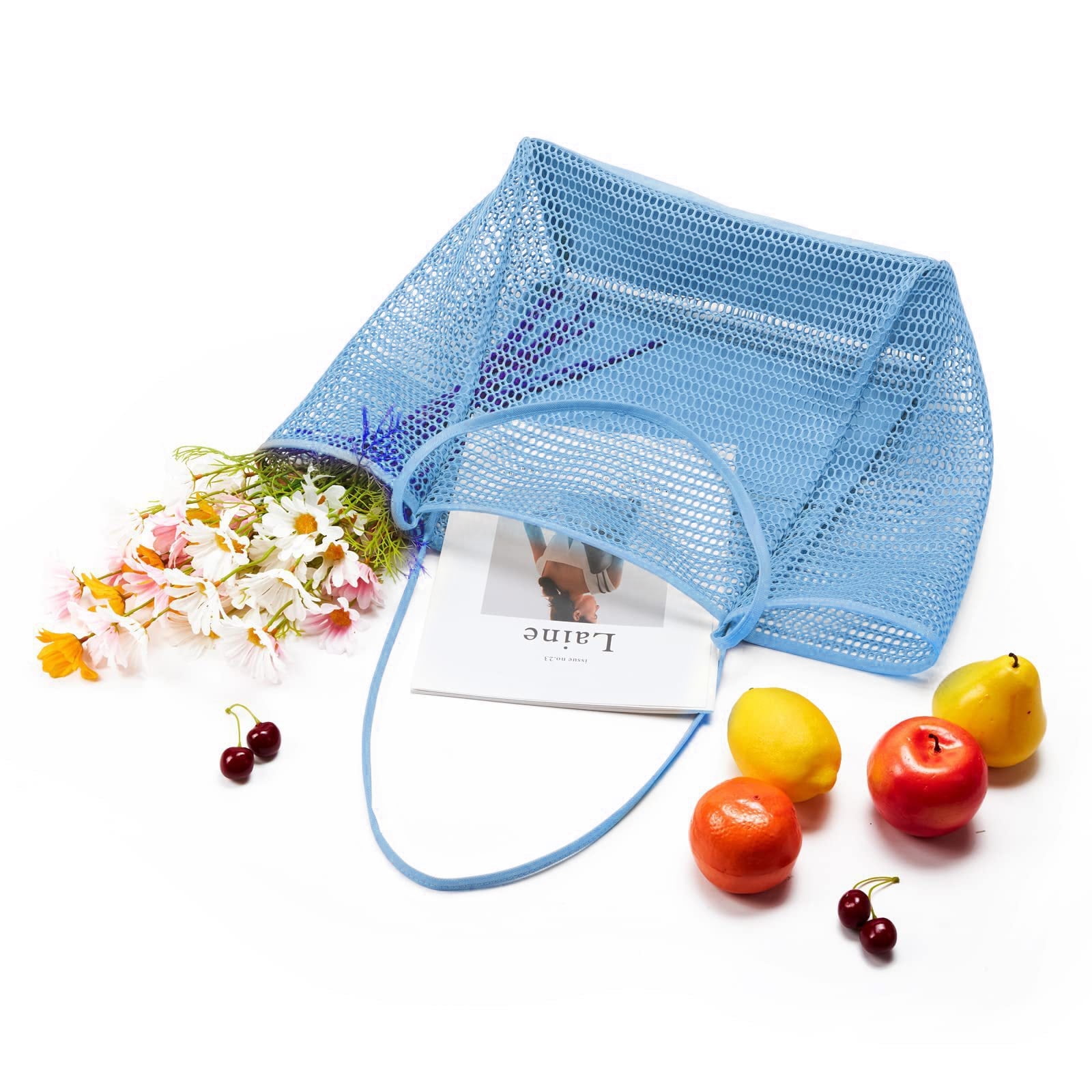 Jsbaby Mesh Beach Bag,Upgrade Large Shoulder Handbag for Women with ...