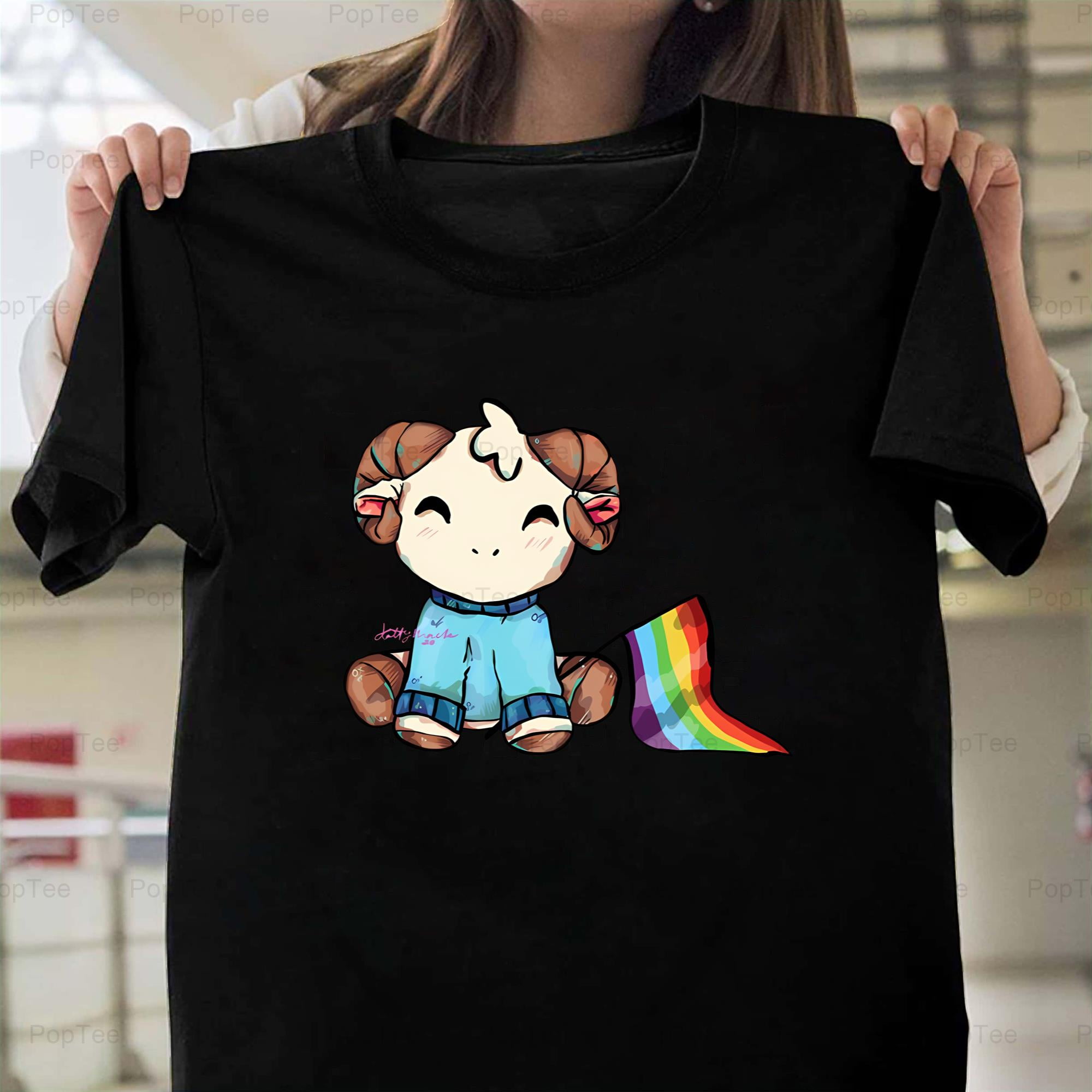 Jschlatt Merch With A Plushie & A Rainbow Flag YouTuber Fan T-Shirt ...