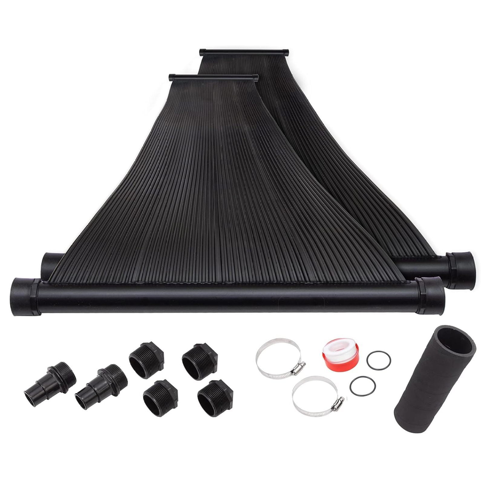 Jsmark Solar Pool Heater Panels - 2 (2ft x 10ft) collectors w/Hose ...