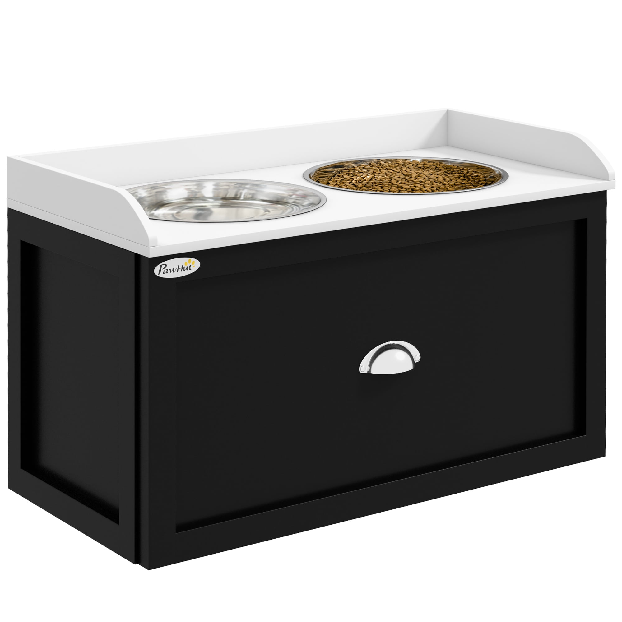JsonH Choiceness Dog Feeding Station with Storage Drawer, Dog Food ...