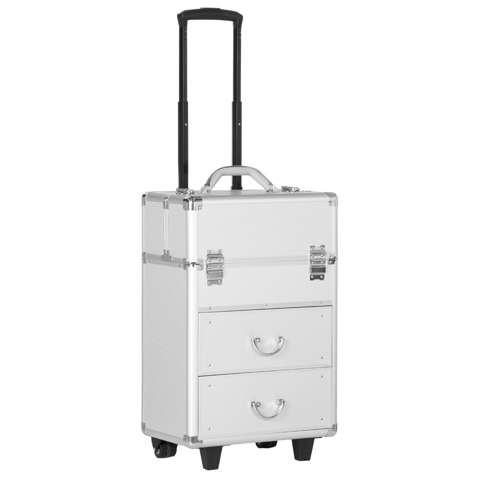 JsonH Choiceness Rolling Makeup Train Case, Lockable Storage Cosmetic ...