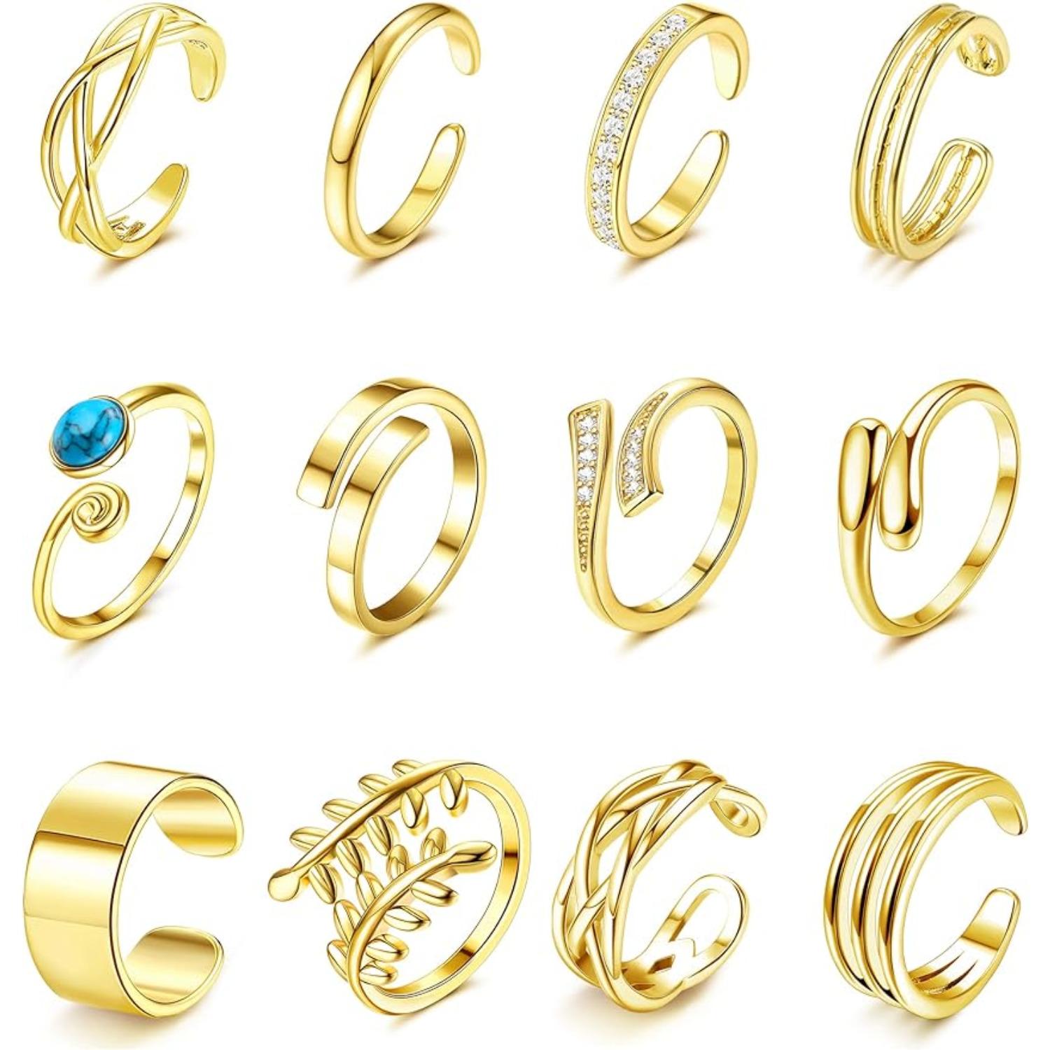 Primal Gold 10 Karat Yellow Gold Cubic Zirconia Toe Ring - Walmart.com