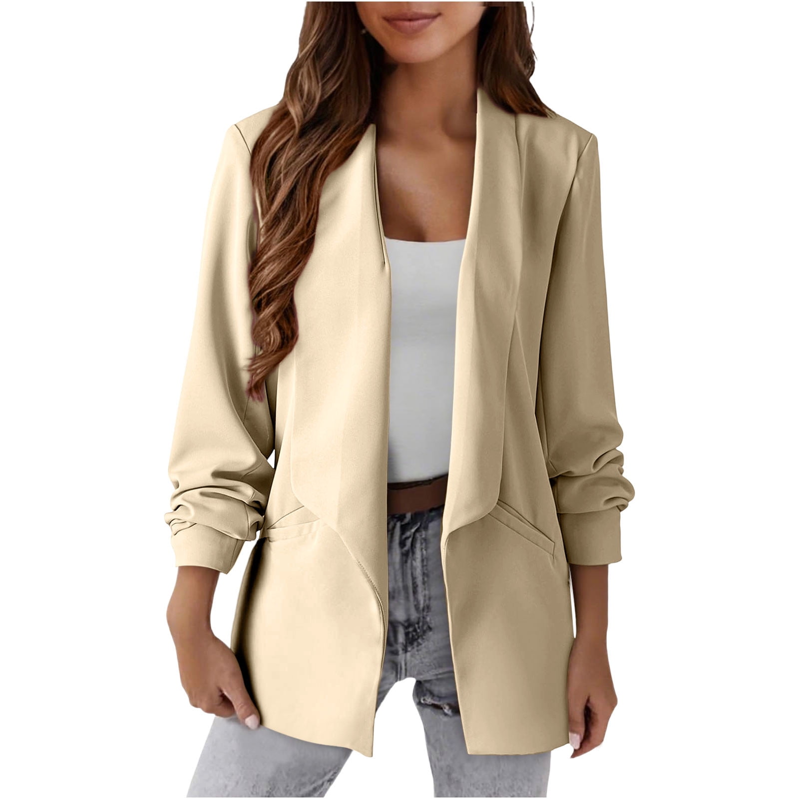 Jszlgo Blazers for Women Oversized Business Casual Fall Fashion Long ...