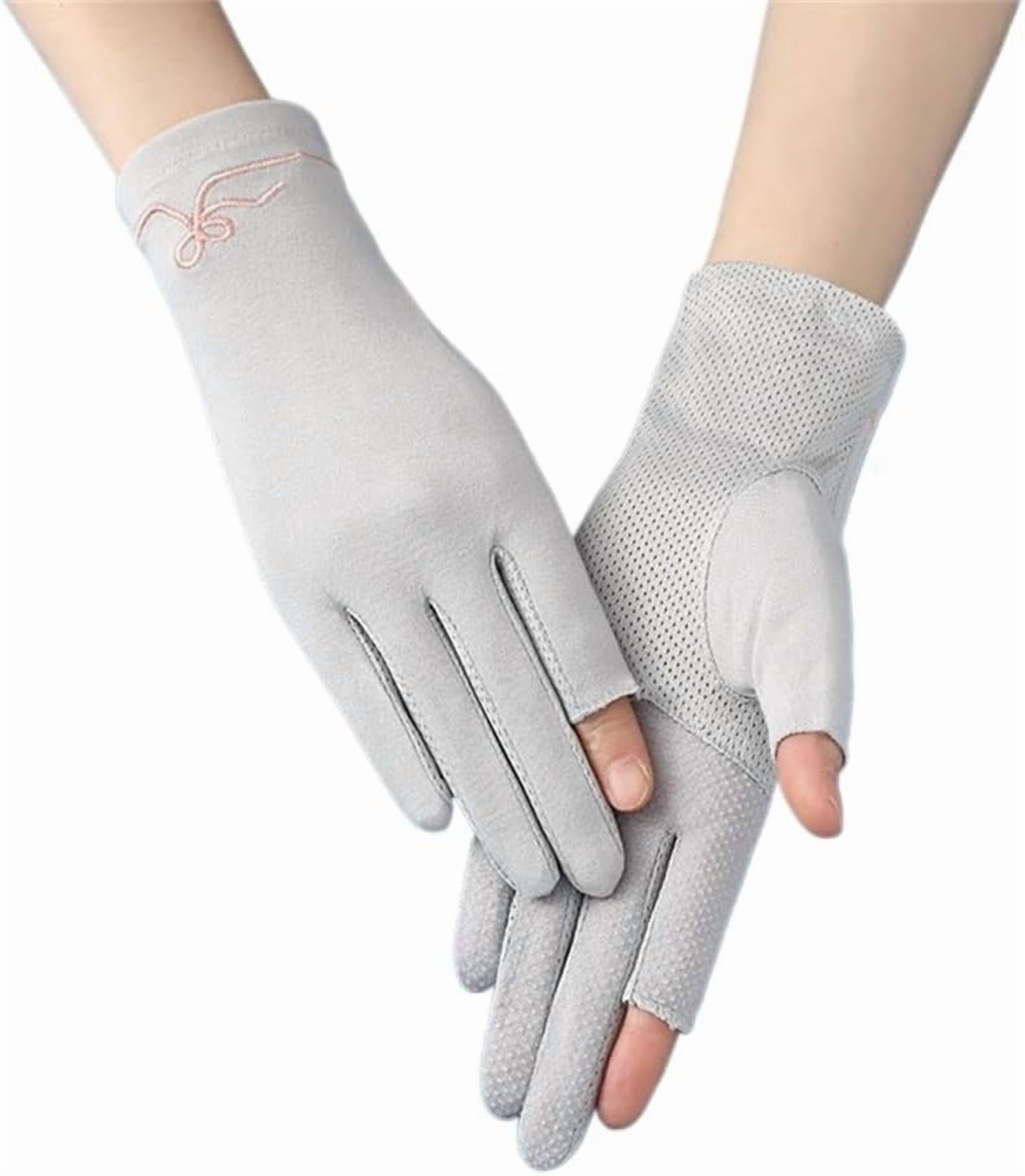 Jtbuh XLY Finger Sunscreen Gloves for Women's Thin Driving Breathable ...