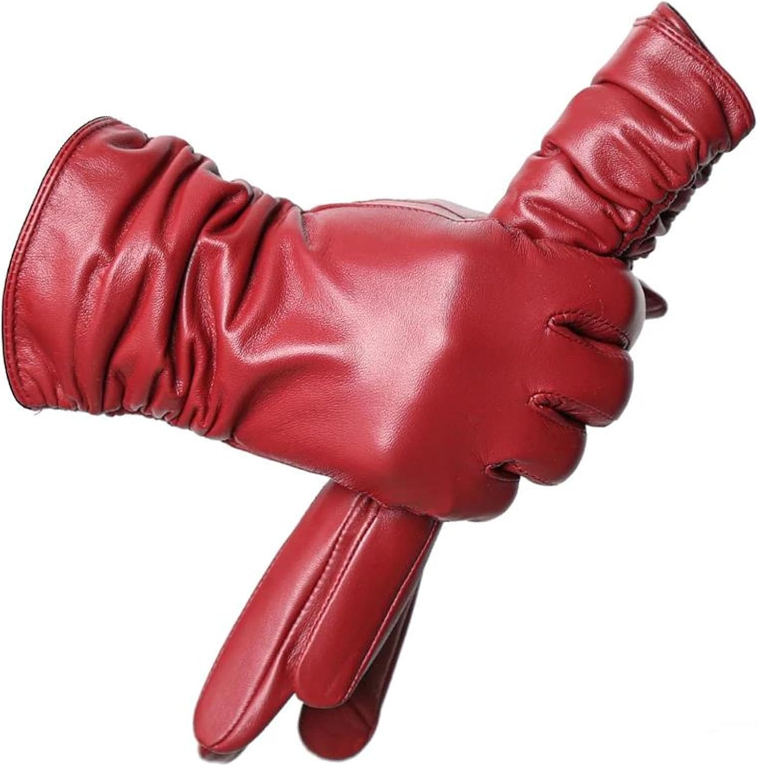 Jtbuh XLY Women's Winter Sheepskin Leather Gloves – Touchscreen Thin ...
