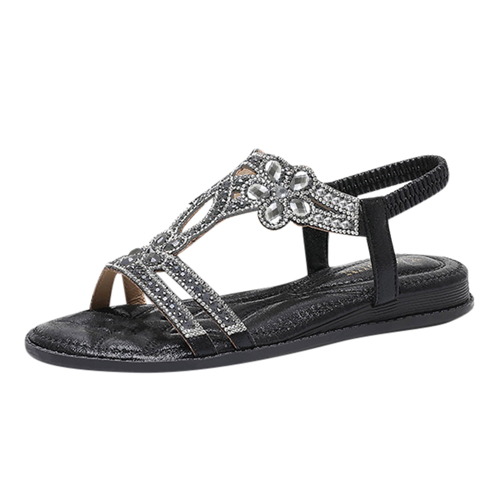 Jtckarpu Sandal Ankle Strap Sandals for Women Bohemian Classic Summer ...