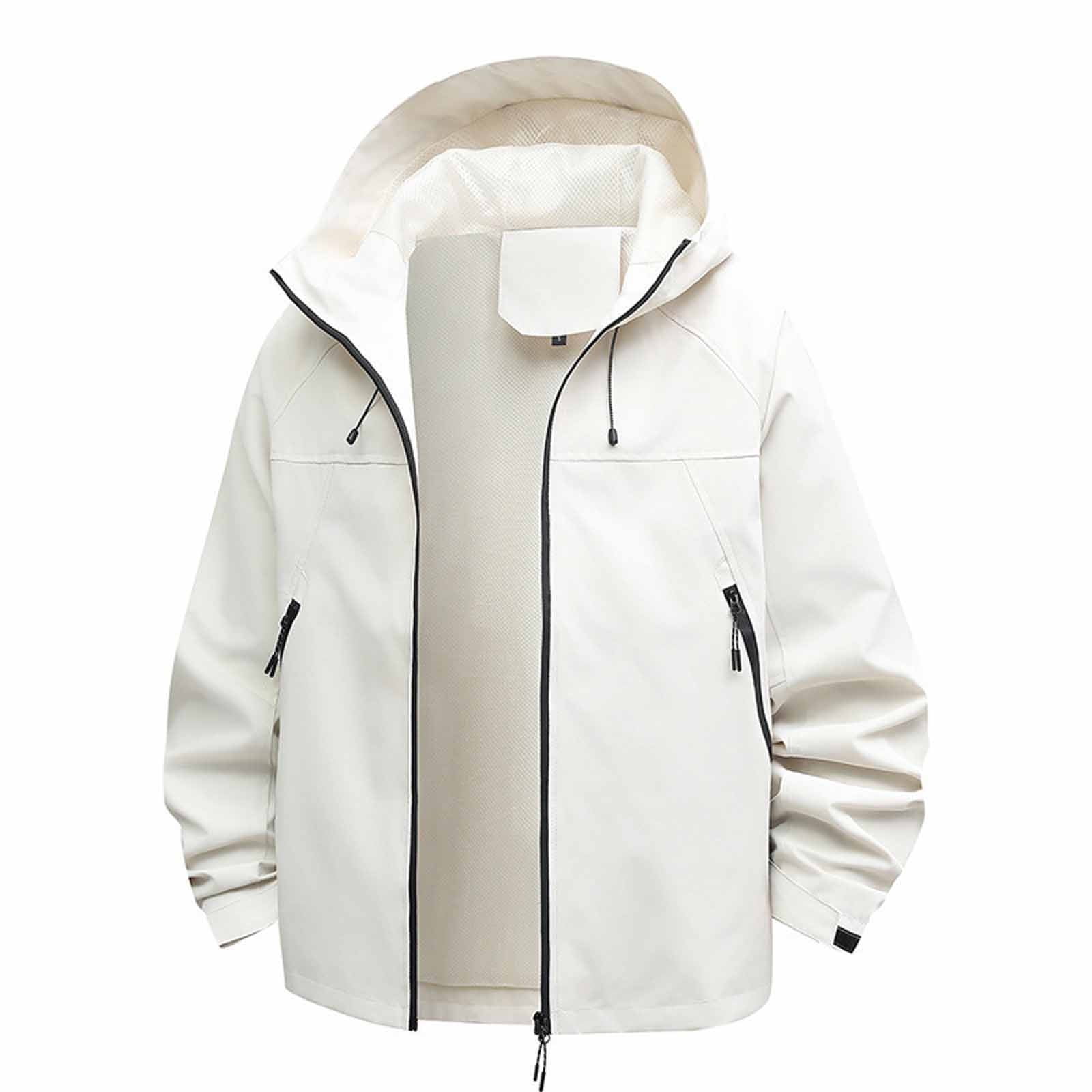 Jtjvou Plus Size Waterproof Active Outdoor Rain Jacket Rain Coat for ...